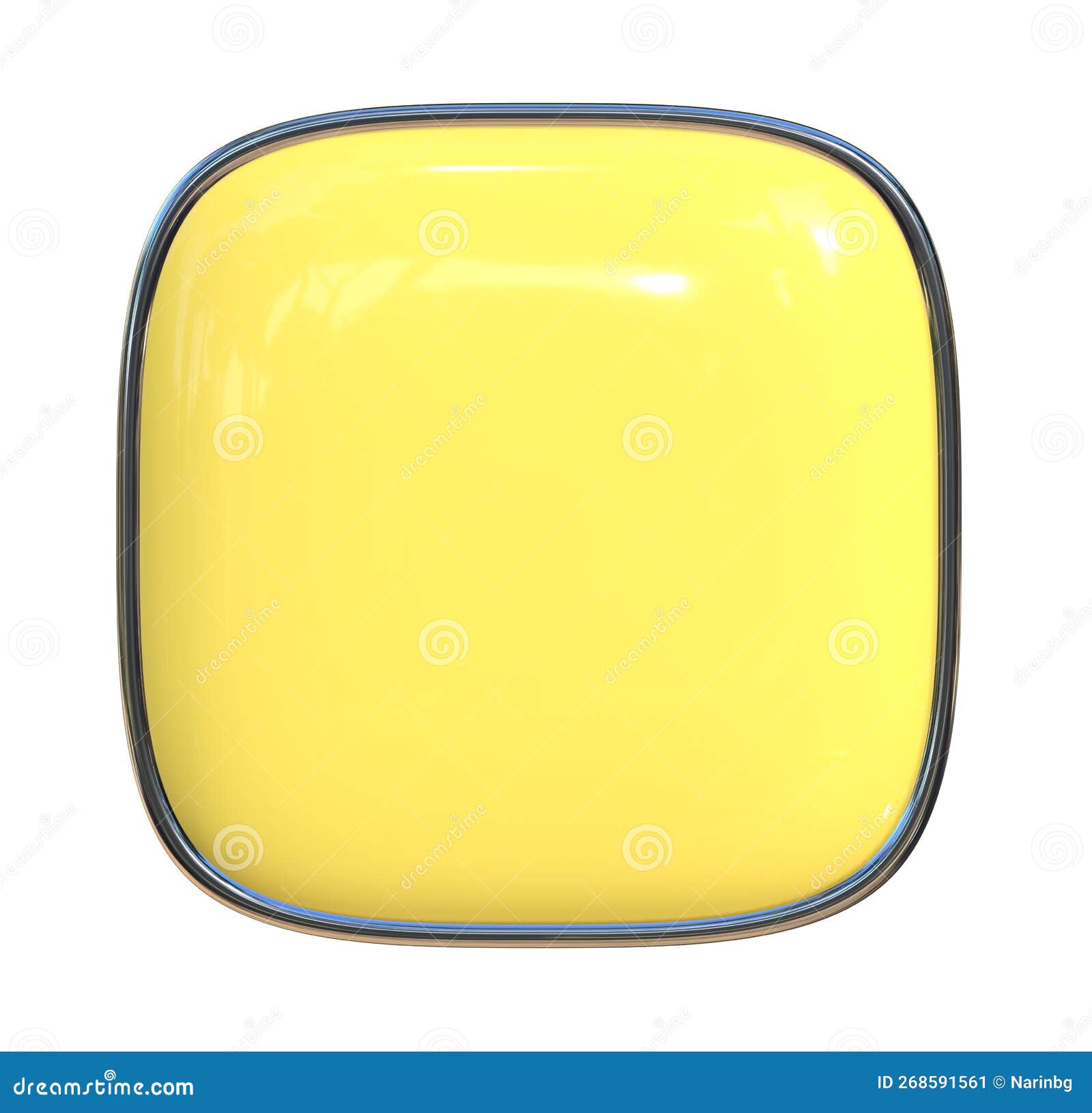 3D Square Button Transparent Illustration Stock Image - Illustration of ...