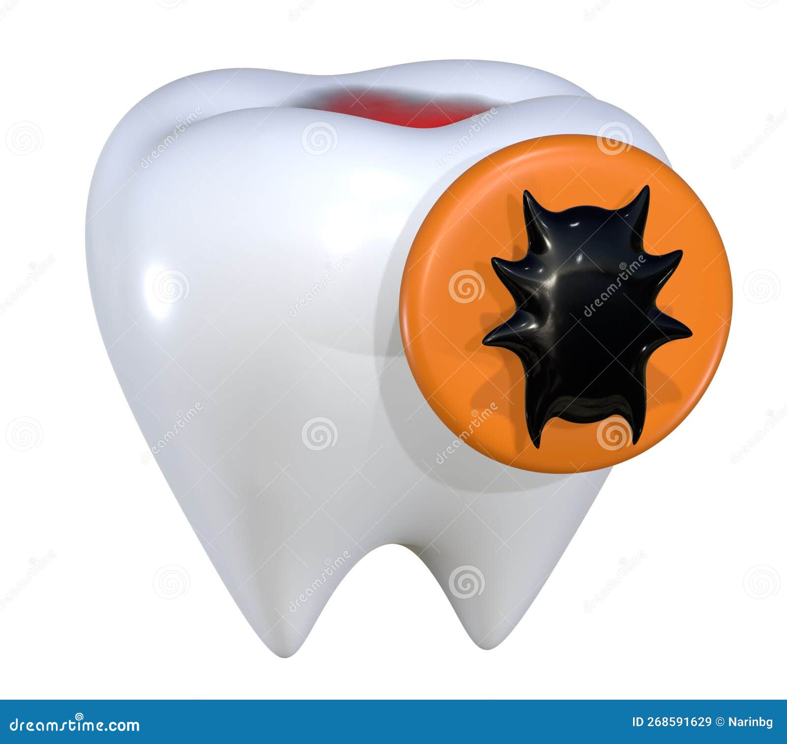 Teeth Decay 3D Icon Illustration Stock Image - Illustration of dentist ...