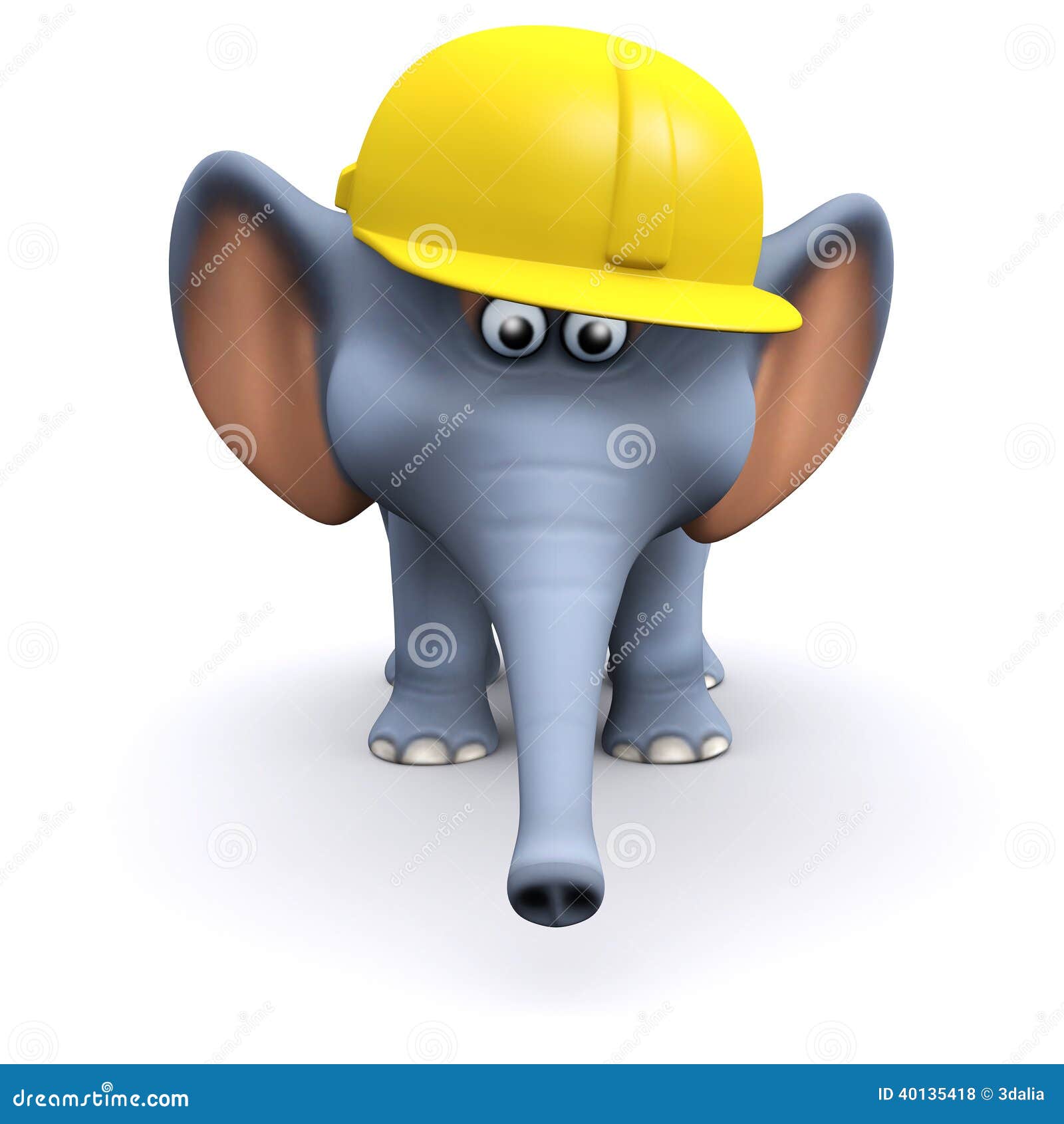 3d Elephant Construction Worker Stock Vector - Illustration of african ...