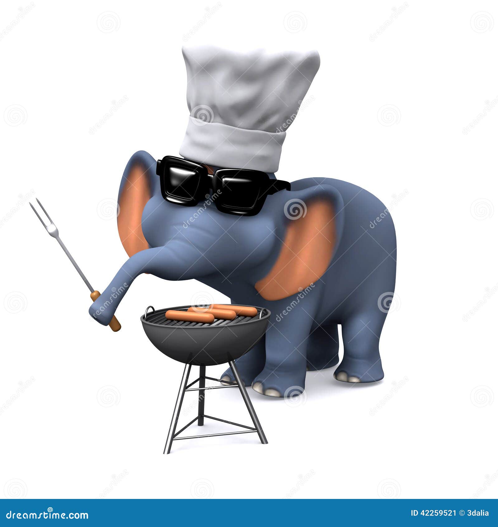 Elephant Cook Illustration | CartoonDealer.com #117378098