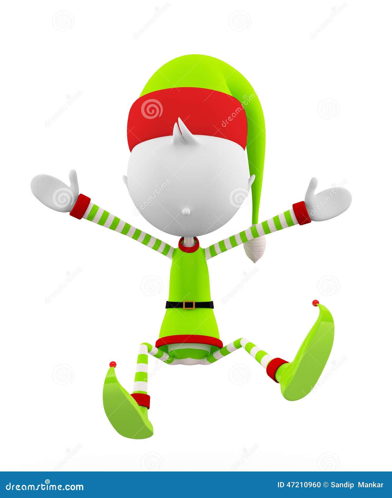 3d Elves with jump pose stock illustration. Illustration of jump - 47210960