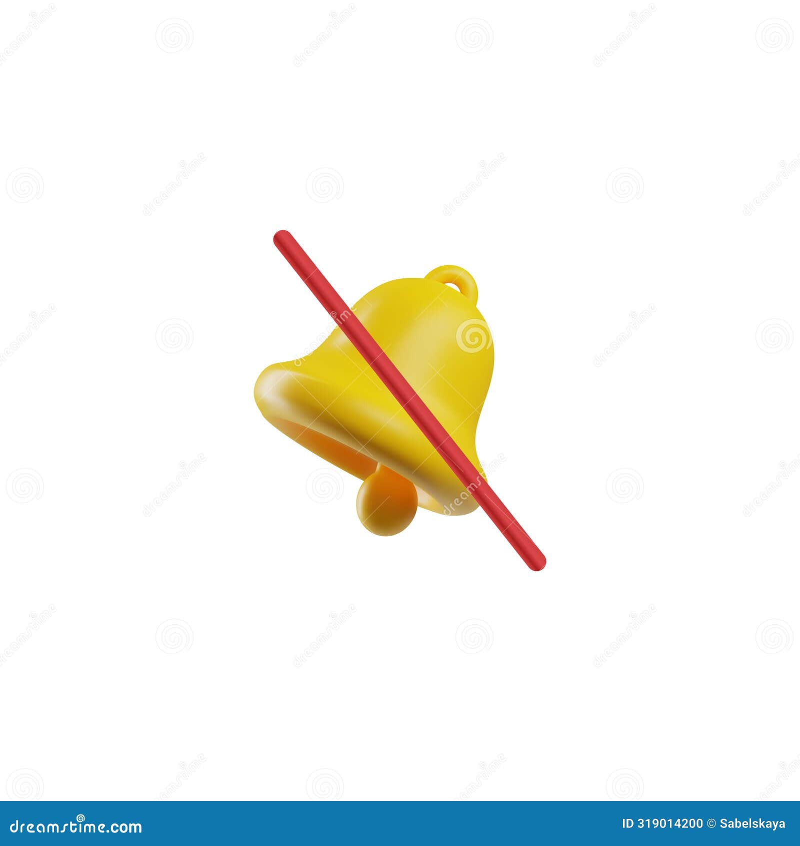 3D Email Notification is Disabled. Vector Illustration. Stock ...