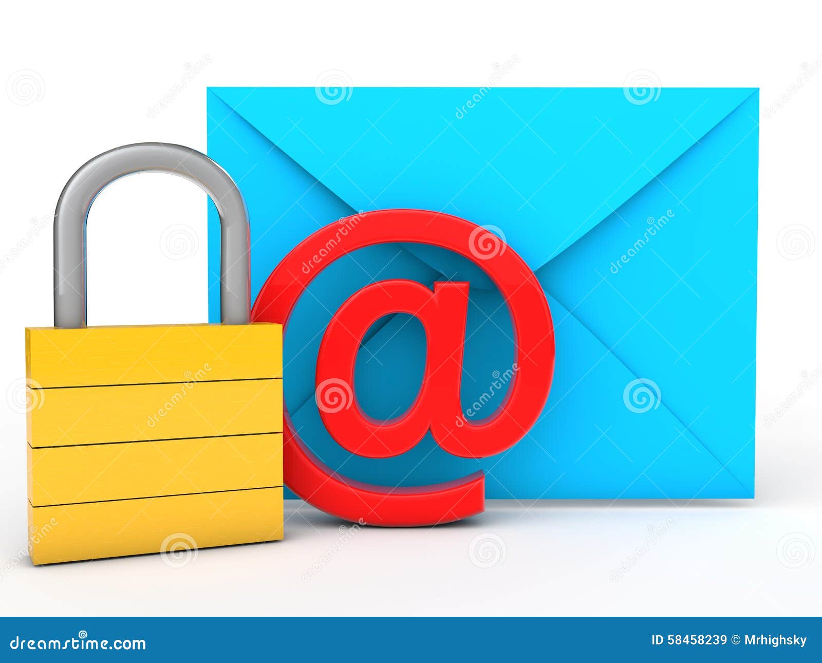3d Email Protection Concept Stock Illustration - Illustration of ...
