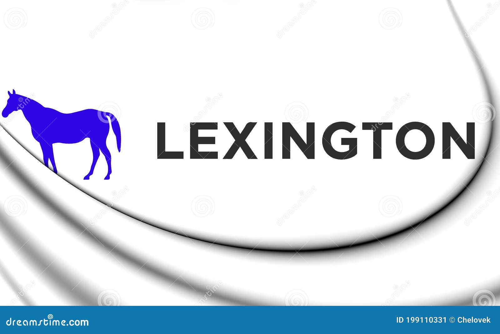 3D Emblem of Lexington Kentucky, USA. Stock Illustration - Illustration ...