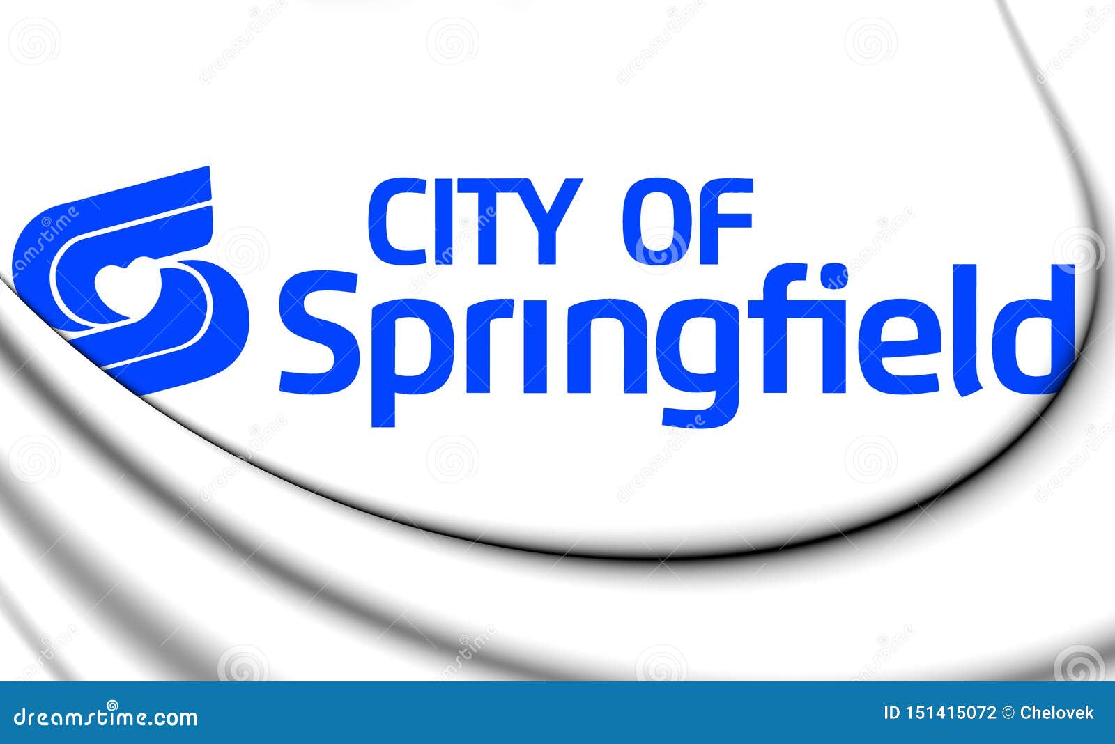 Springfield, Missouri - Cityscape With White Abstract Line Corner Curve ...