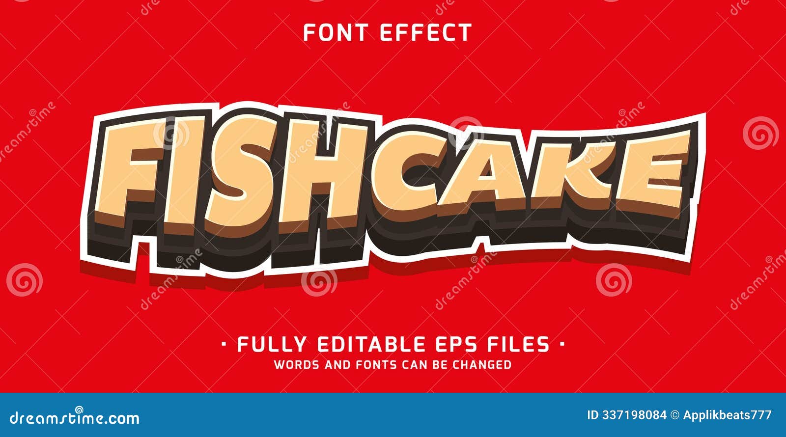 3d Embossed Text Effect with Fish Shape for Food and Drink Logo and ...