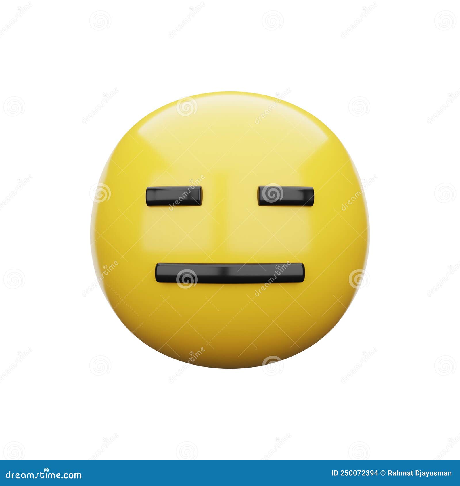 3d Emoji Expressionless Face Stock Illustration - Illustration of ...