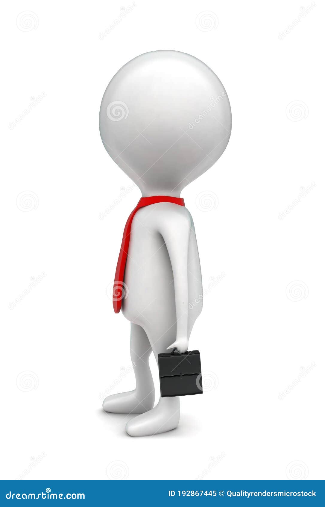 3d employee concept - stock illustration. Illustration of little ...