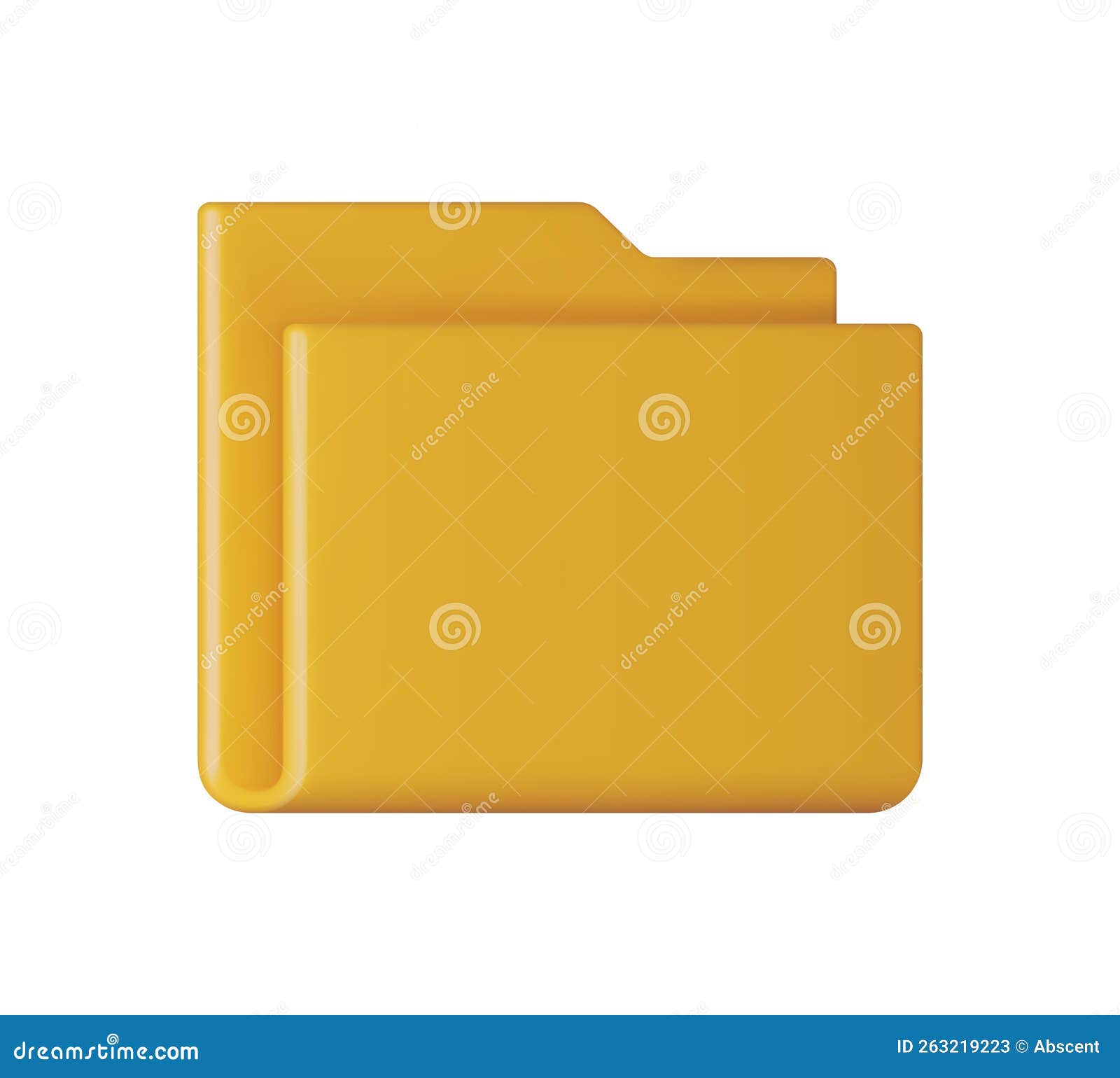 3D Empty Business Folder Isolated on White Stock Vector - Illustration ...