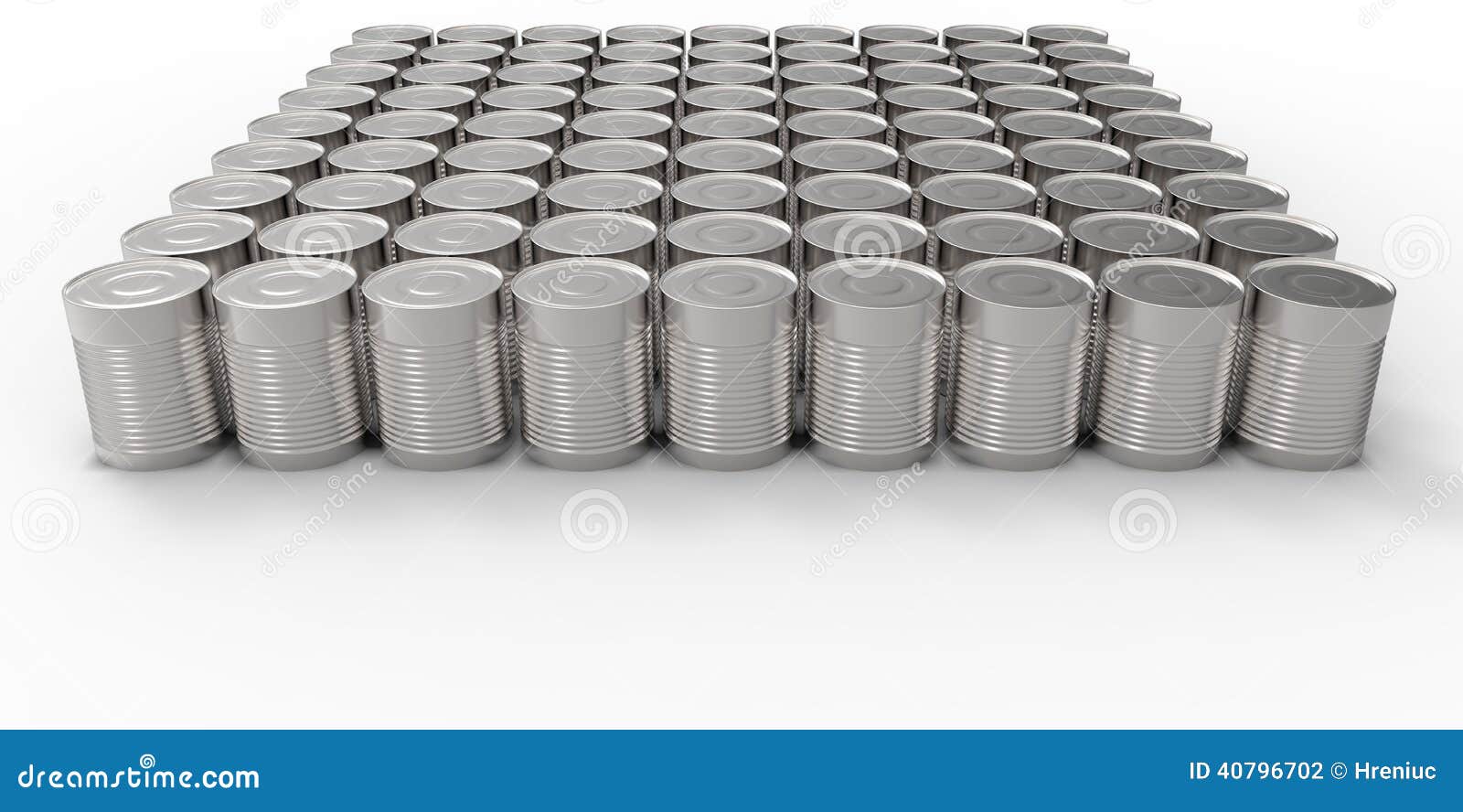 3D Empty Cans on White Background Paint Stock Illustration ...