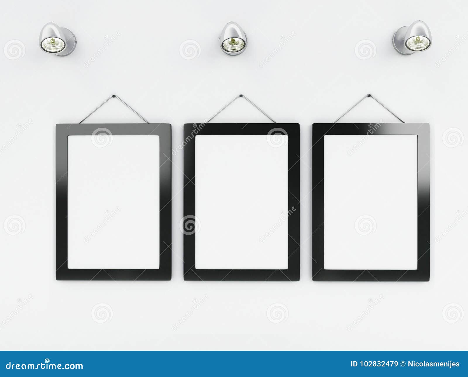 3d Empty Frames Template with Place for Your Text and Design Stock ...