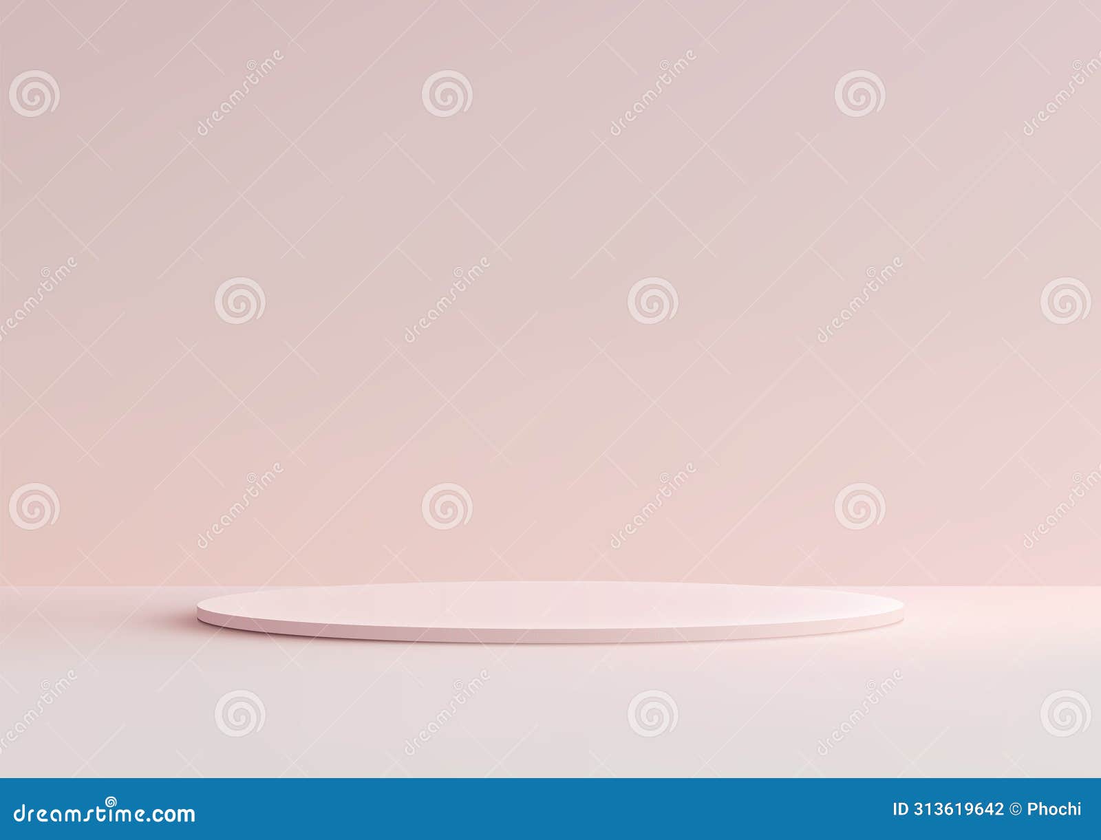 Empty Pastel Pink Color Scene Stage Or Podium For Product Display ...
