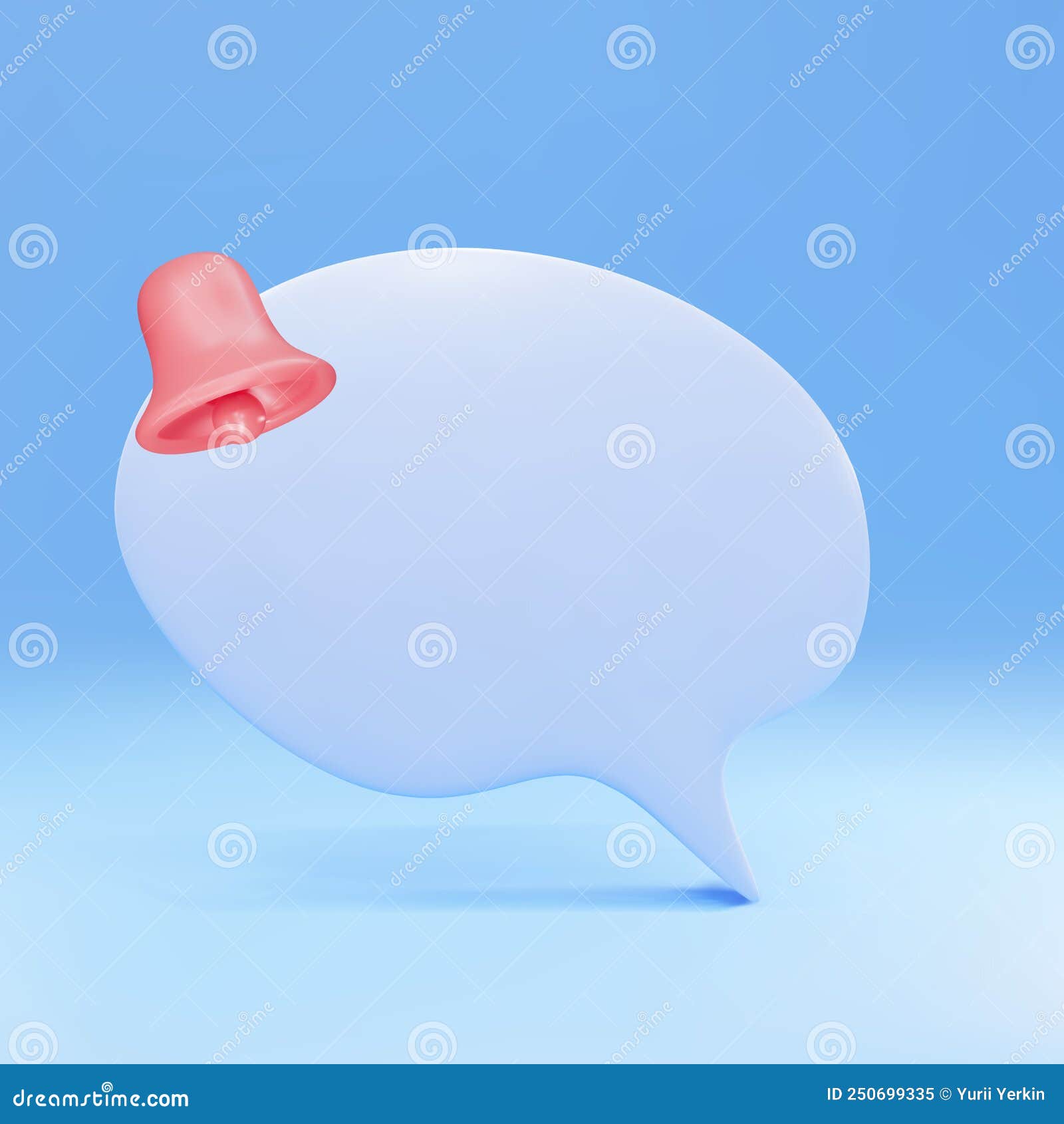 3d Empty Reminder Popup Message, Push Notification Icon. Vector ...