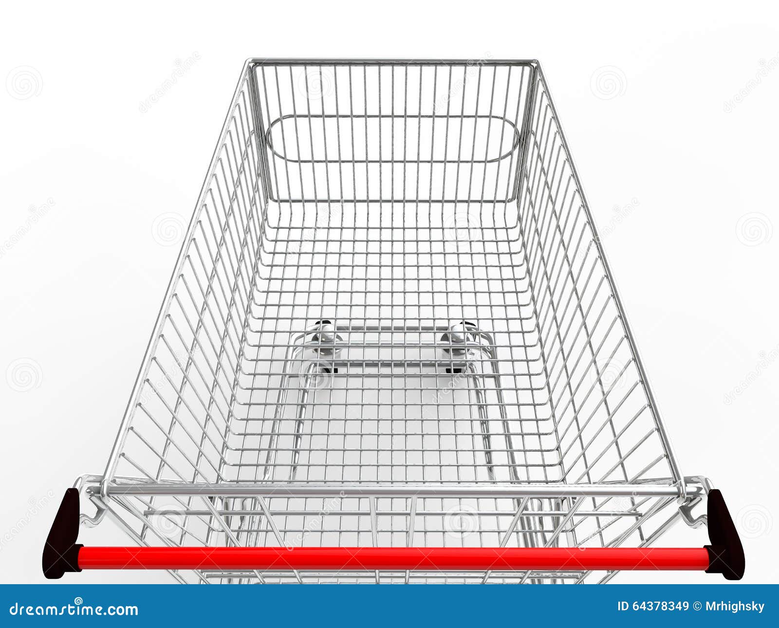 3d empty shopping cart stock illustration. Illustration of view - 64378349