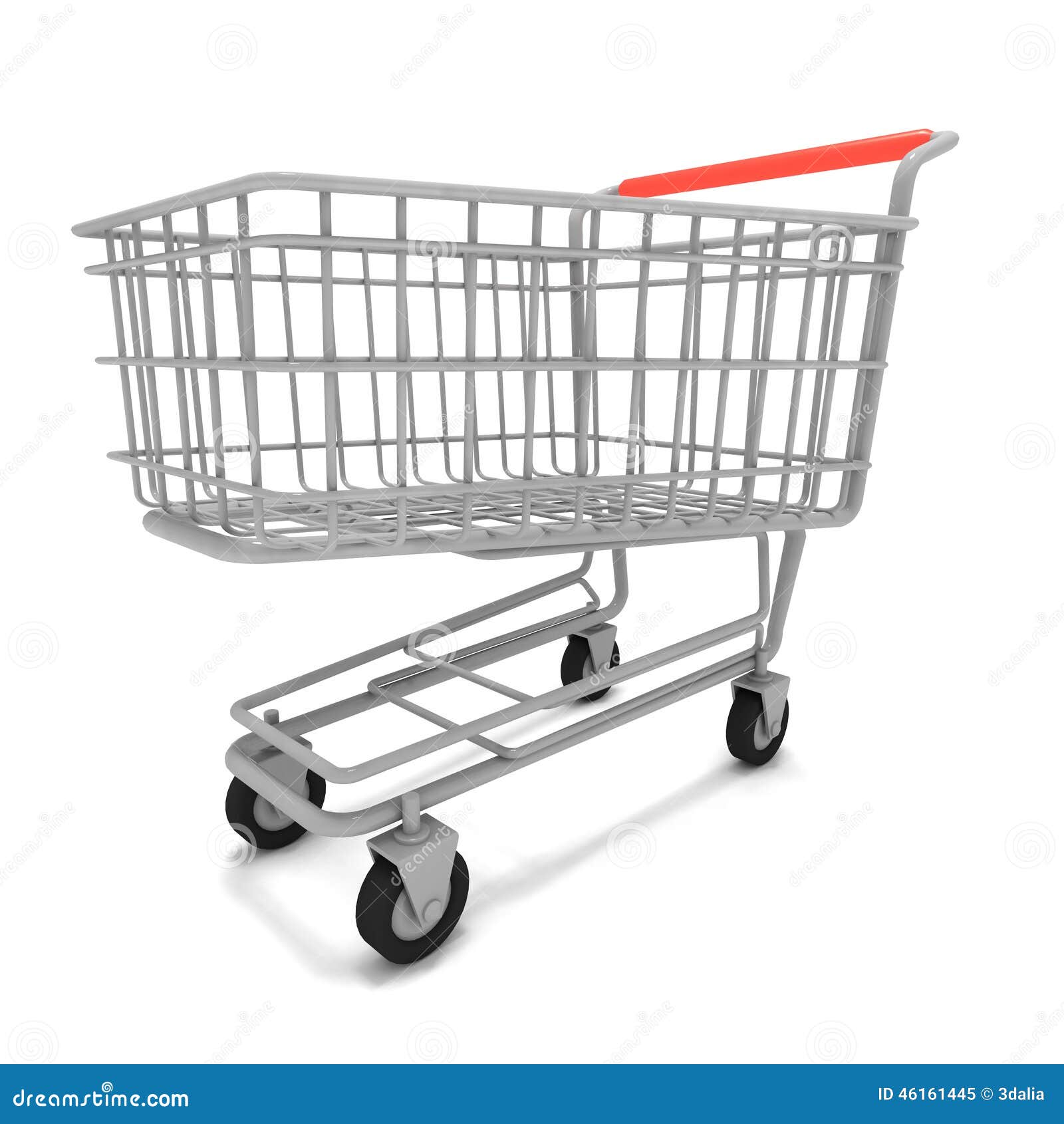 3d Empty shopping trolley stock illustration. Illustration of empty ...