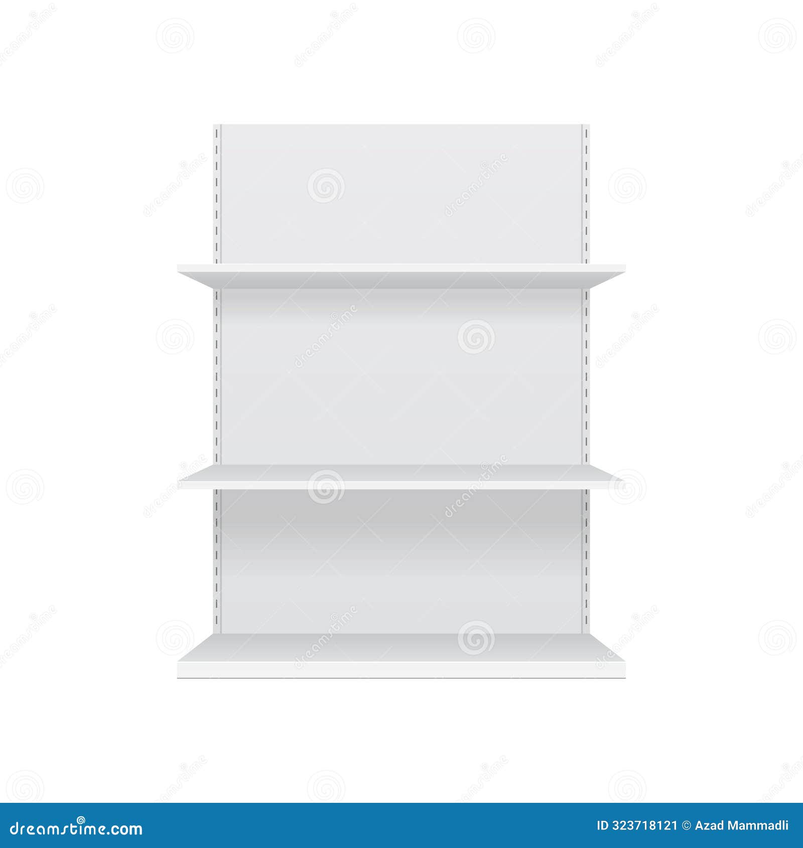3d Empty Showcase Display with Retail Shelves. Mock Up Stock Vector ...