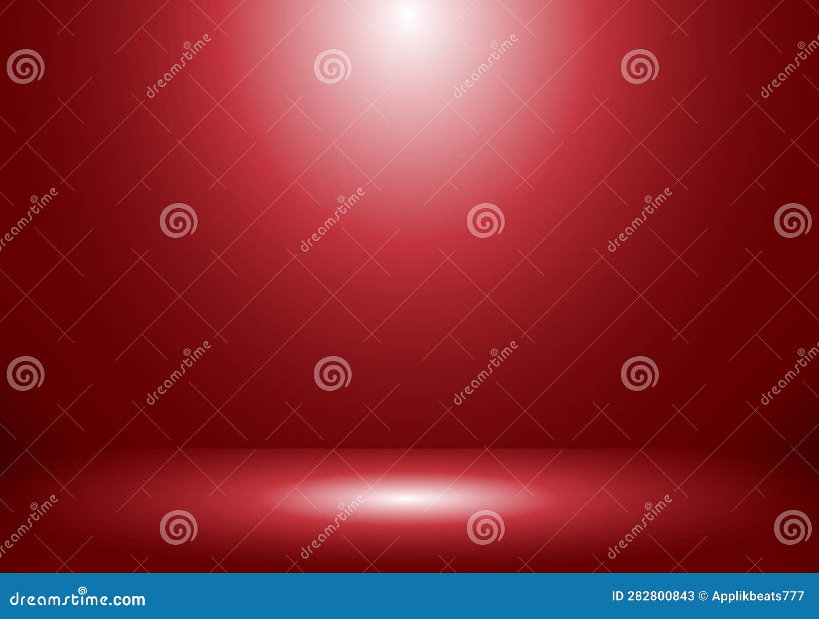 3D Empty Studio Room Show Booth for Designers with Spotlight on Red ...