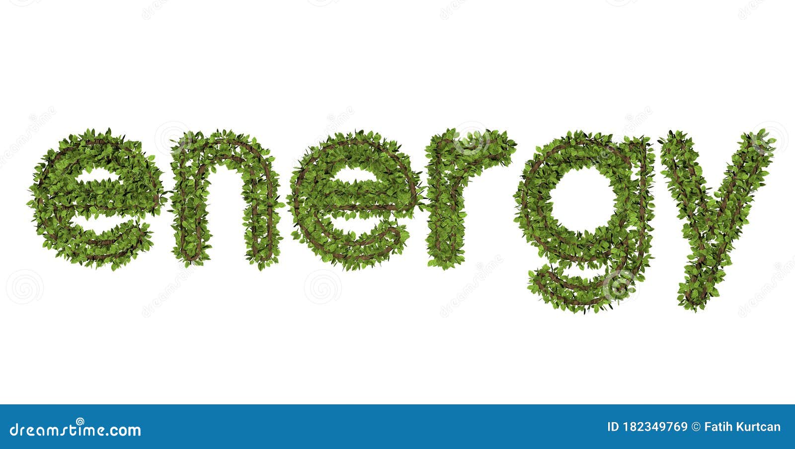 3D Energy Text on White Background. Stock Illustration - Illustration ...
