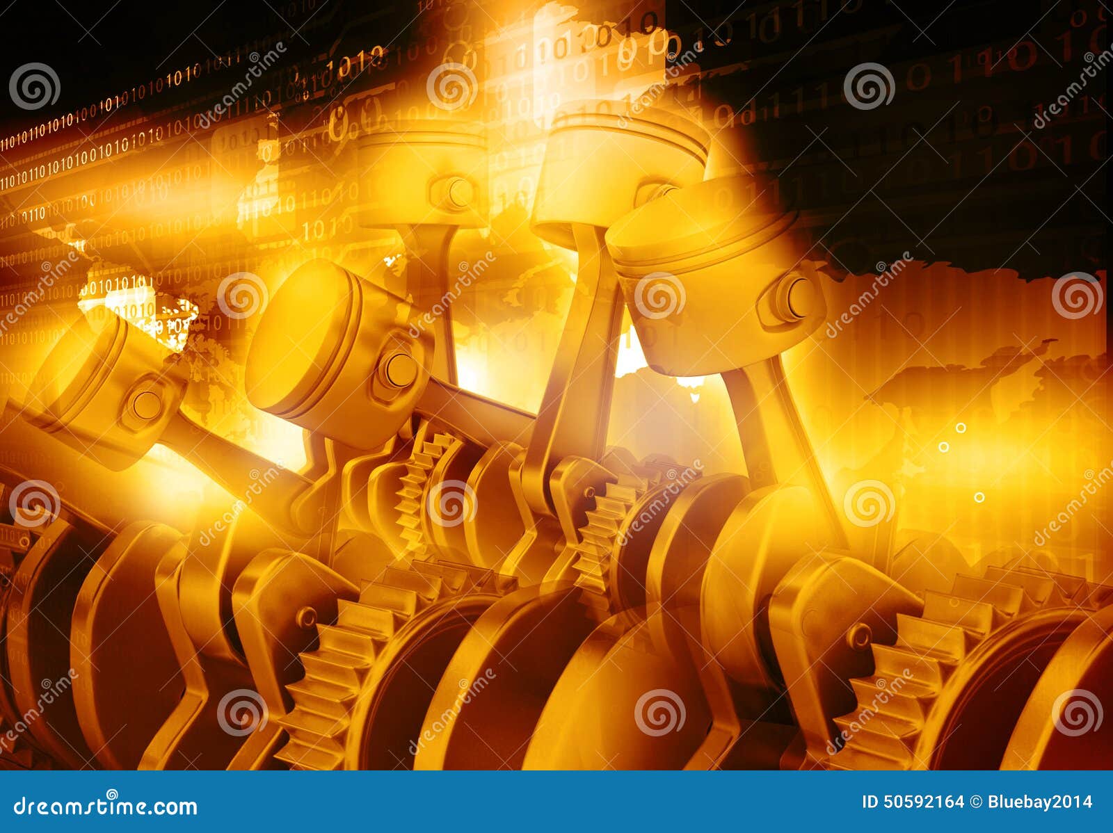 3d Engine Pistons And Cog Wheels Stock Photography | CartoonDealer.com ...