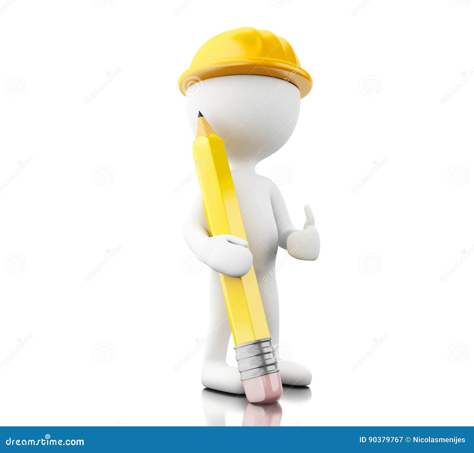 3D White People. Mechanical Engineer Royalty-Free Stock Image ...