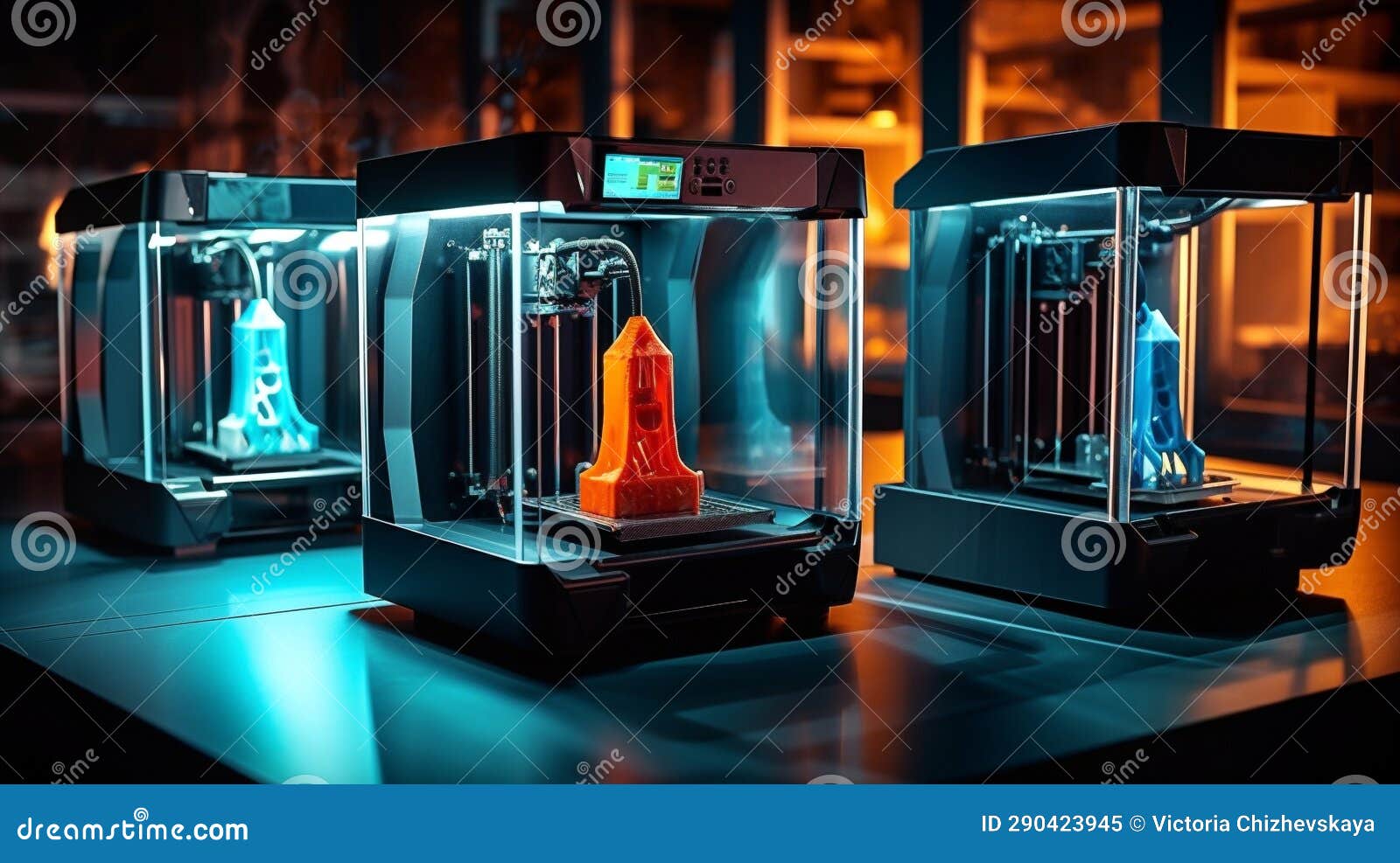 3d Engineering Printing Printer Technology Plastic Machine Stock ...