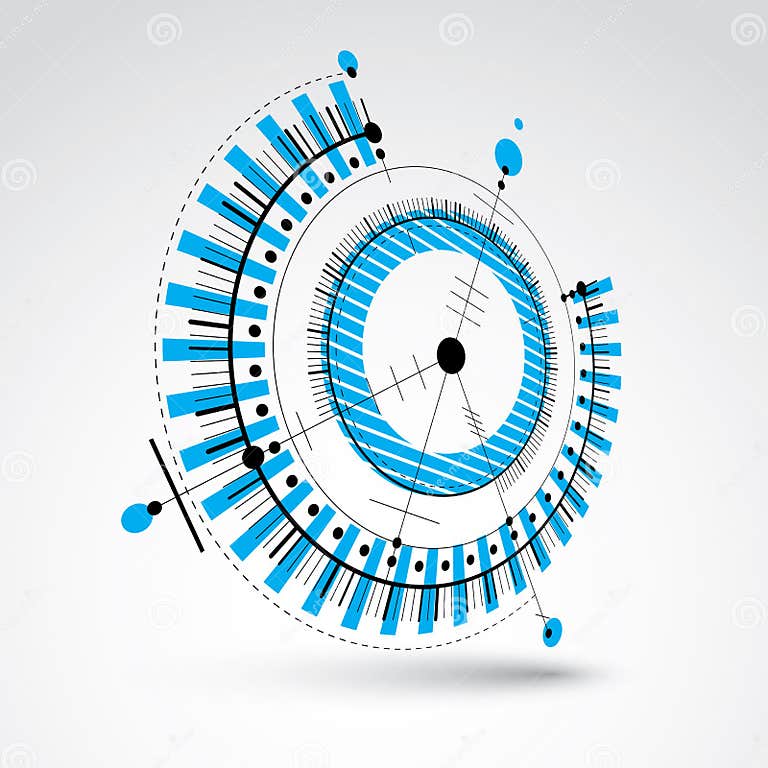 3d Engineering Technology Vector Backdrop. Futuristic Technical Plan in ...