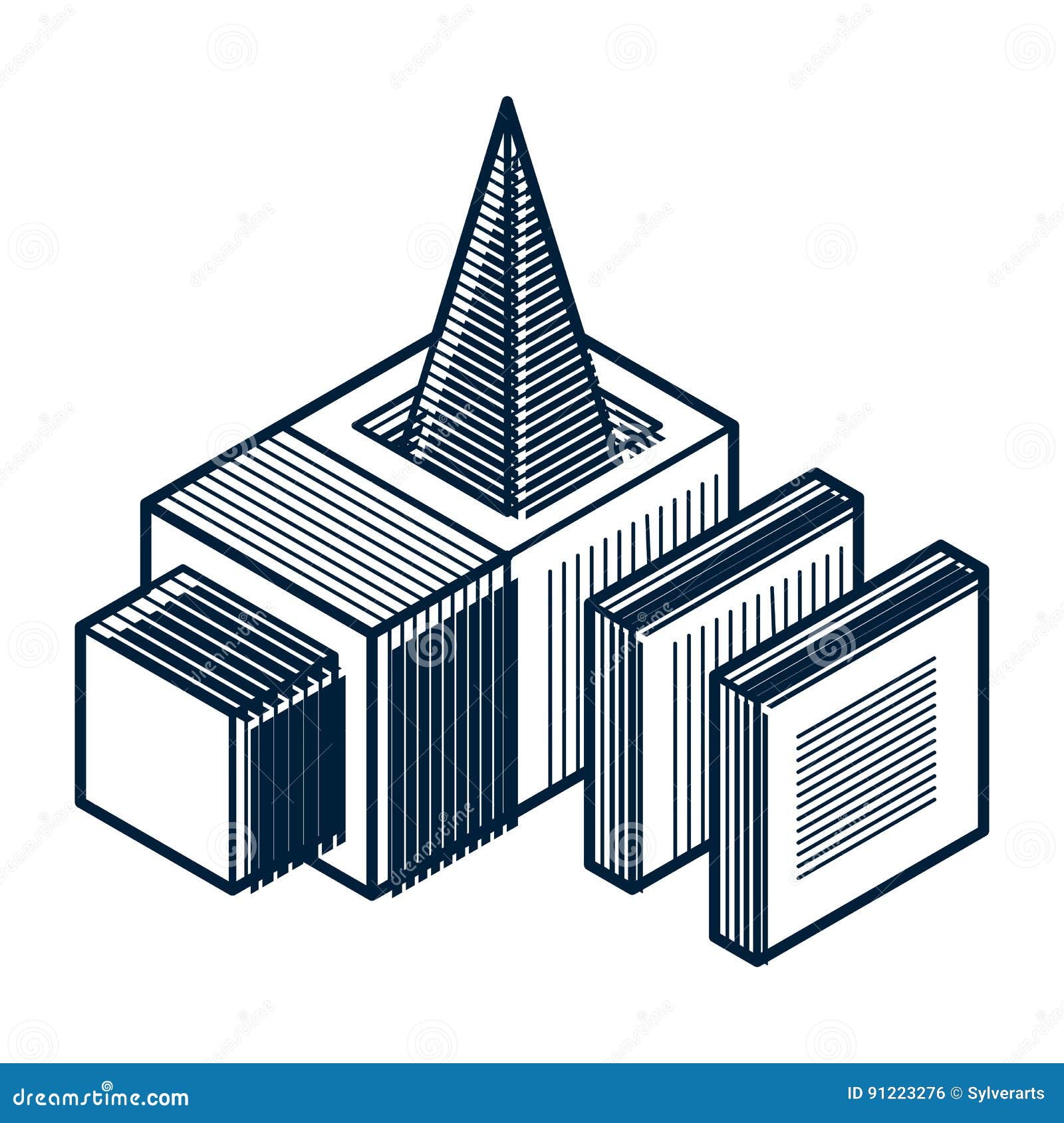 3D Engineering Vector, Abstract Shape Made Using Cubes and Geometric ...