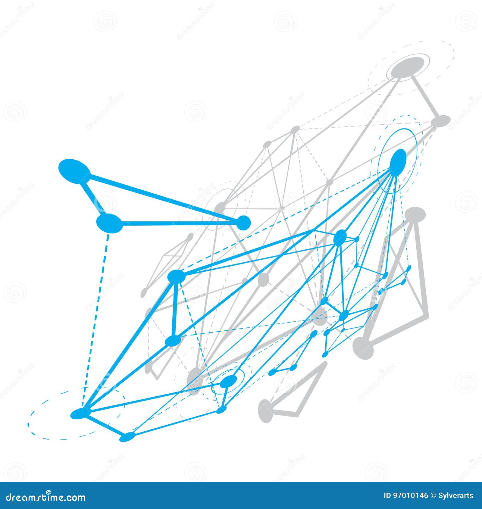 3D Engineering Vector Backdrop, Abstract Polygonal Shape. Construction ...