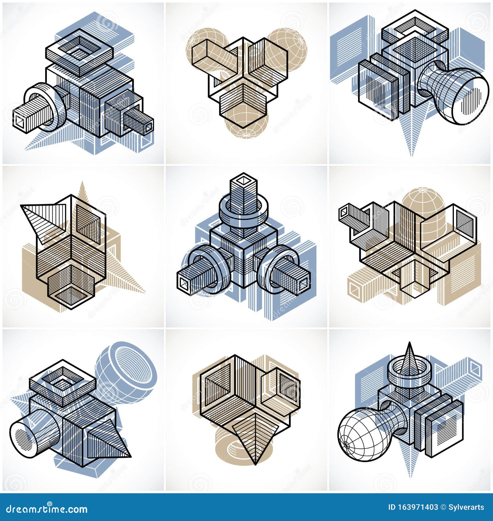 3D engineering vector. stock vector. Illustration of style - 163971403