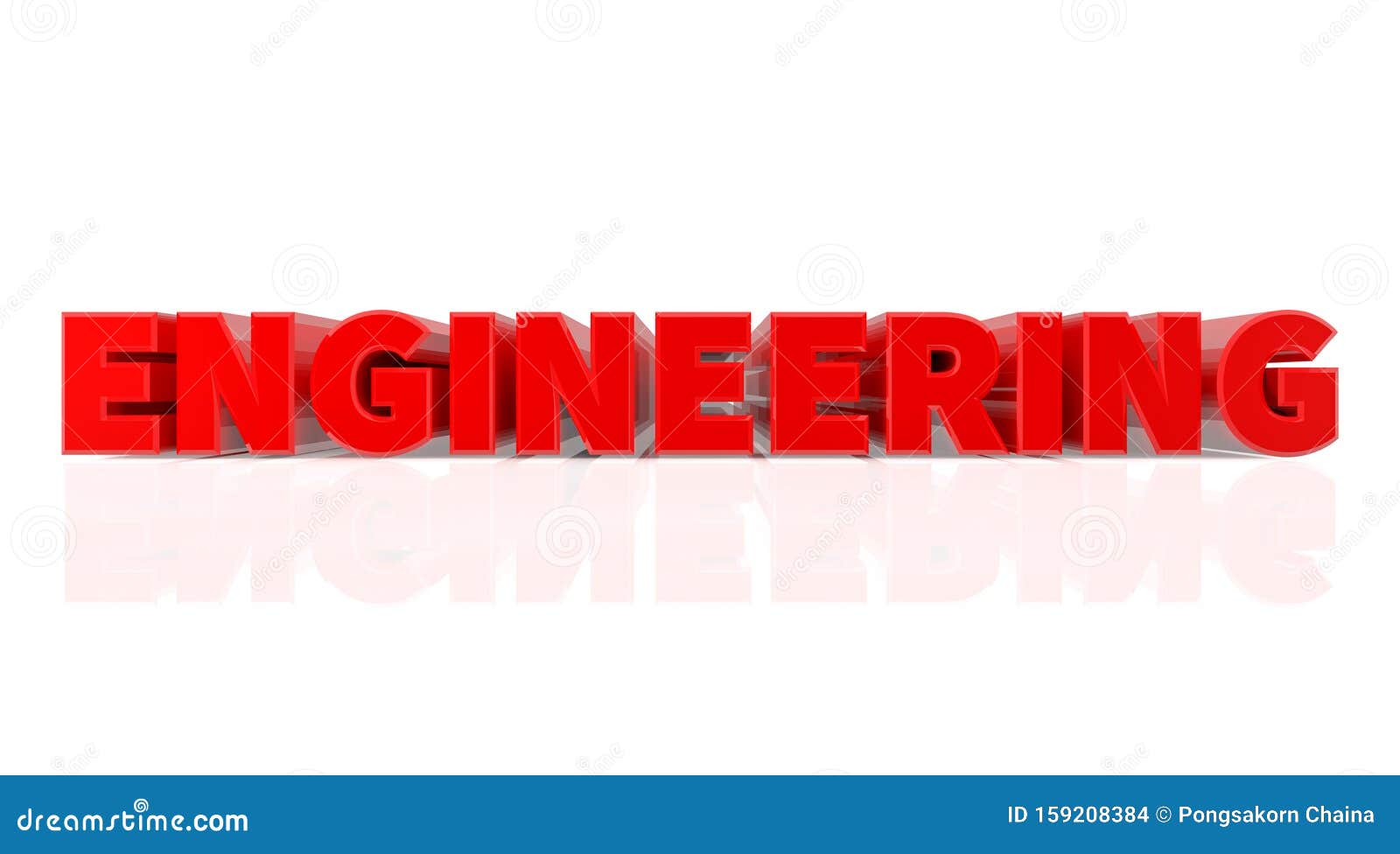 3D ENGINEERING Word on White Background 3d Rendering Stock Illustration ...