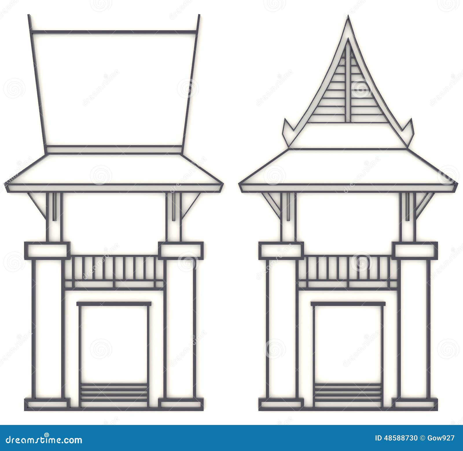 3D Evelation Drawing of South-east Asian Pavilion or Temple Stock ... 3D Evelation Drawing of South-east Asian Pavilion or Temple Stock ...
