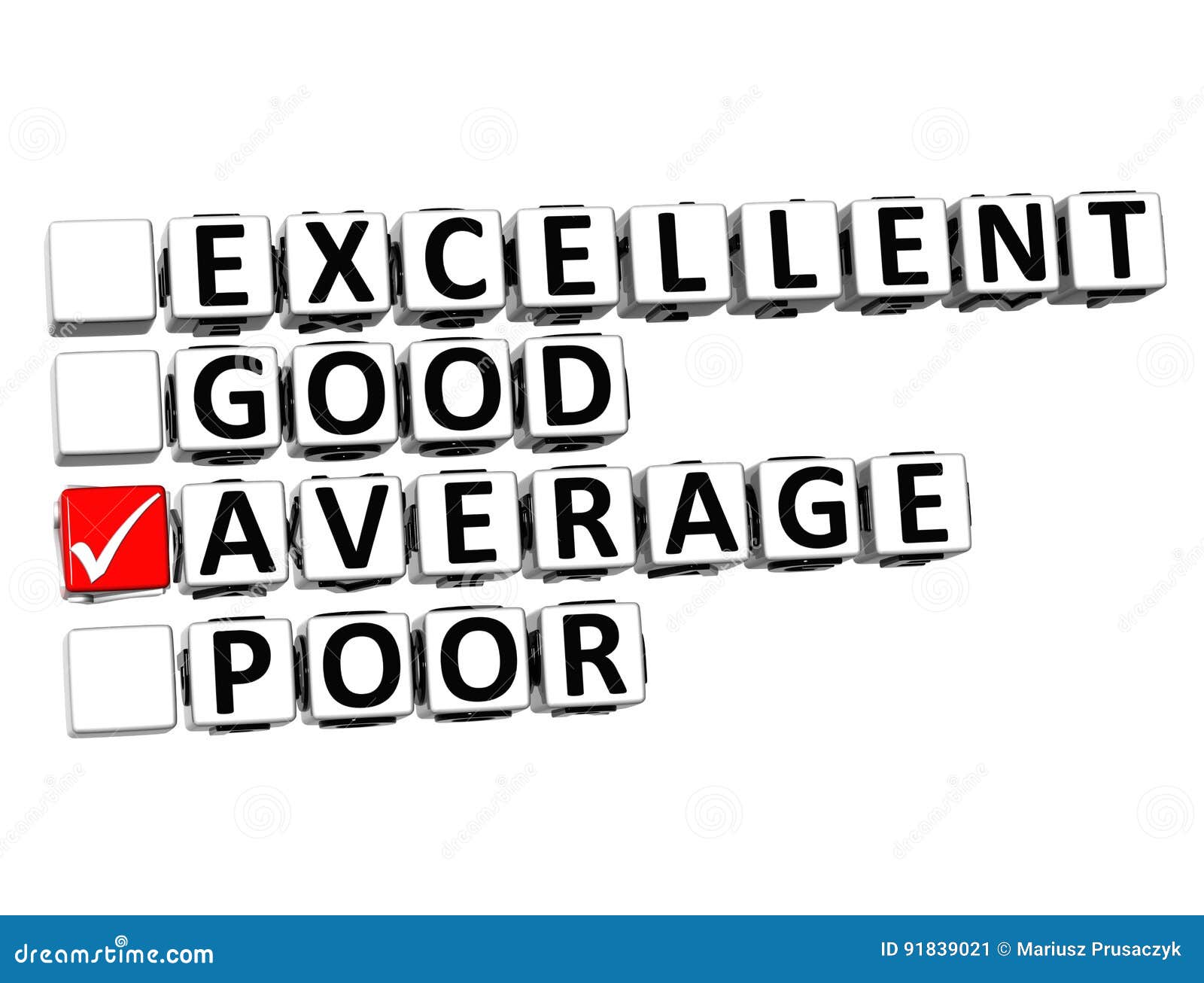 3D Excellent Good Average Poor Button Click Here Block Text Stock ...