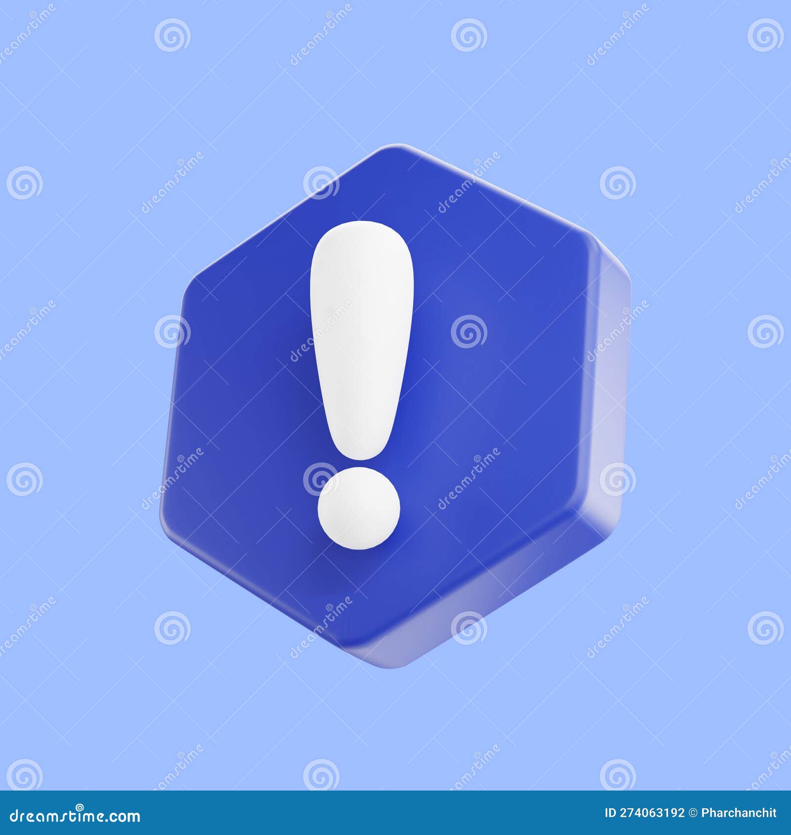 3d Exclamation Icon Sign or Attention Caution Mark. Exclamation Mark ...