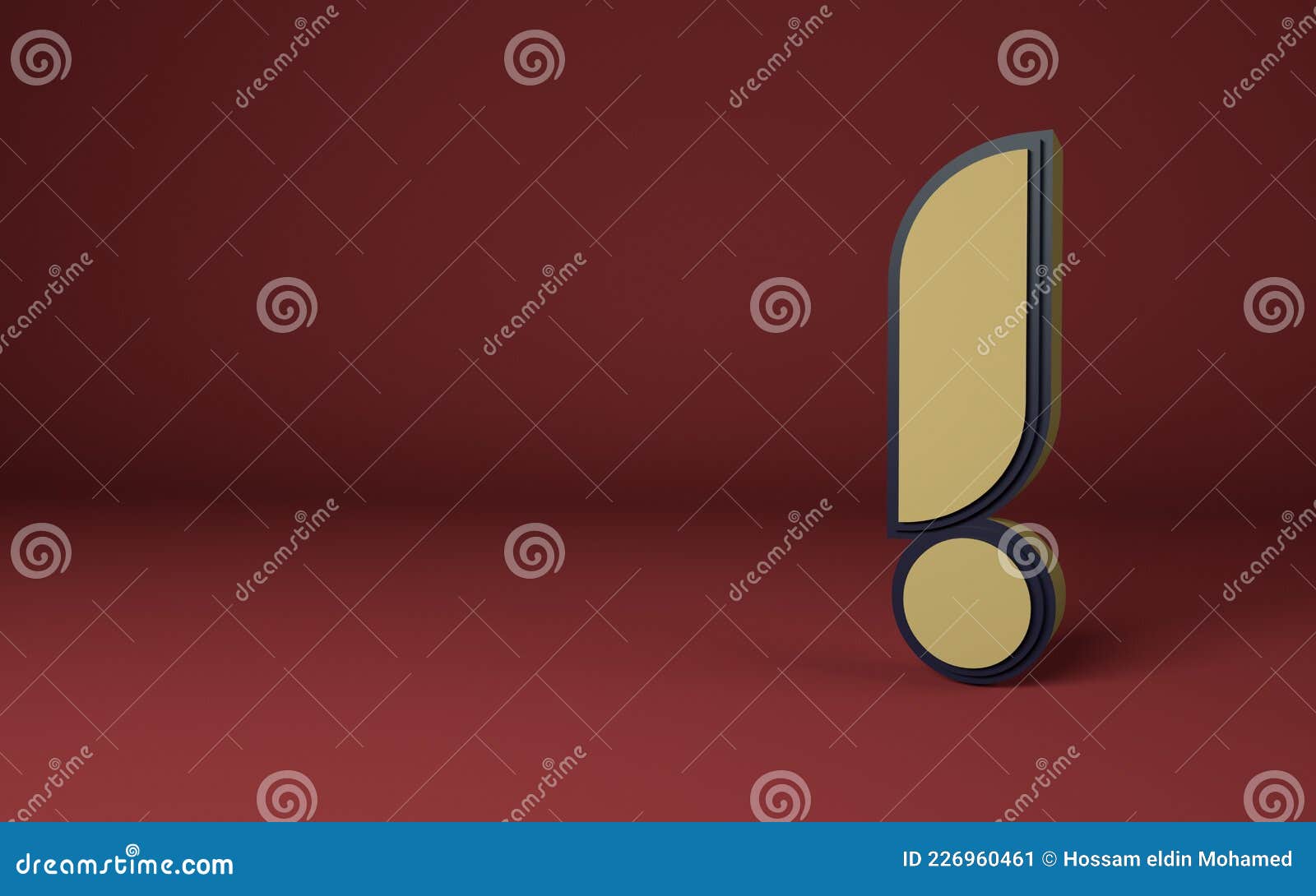 3D Exclamation Mark Banner Background Stock Illustration - Illustration ...