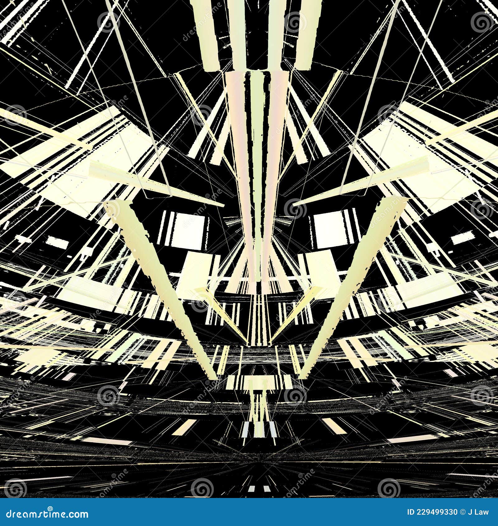 3D Exploding Engineering Structure in Shades of Grey Stock Illustration ...