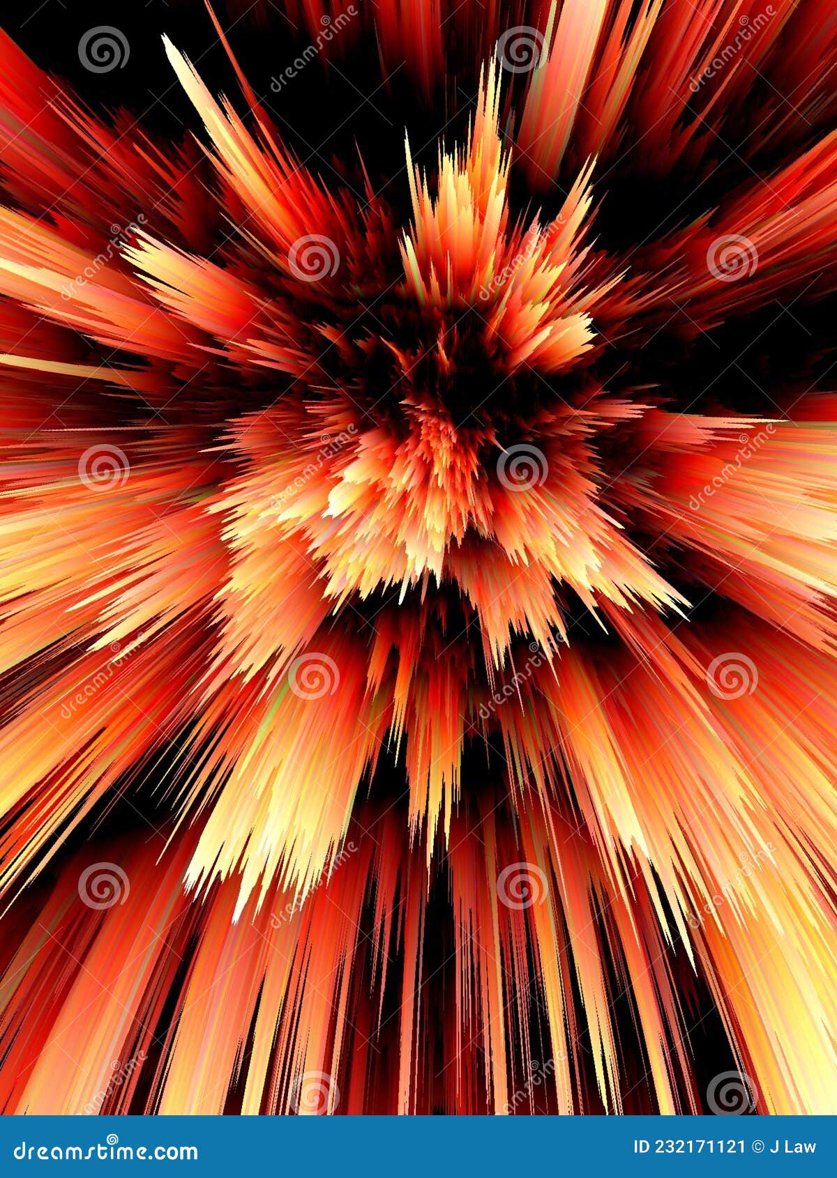 3D Exploding Red-hot Lava in Red Orange and Yellow Colours Stock ...