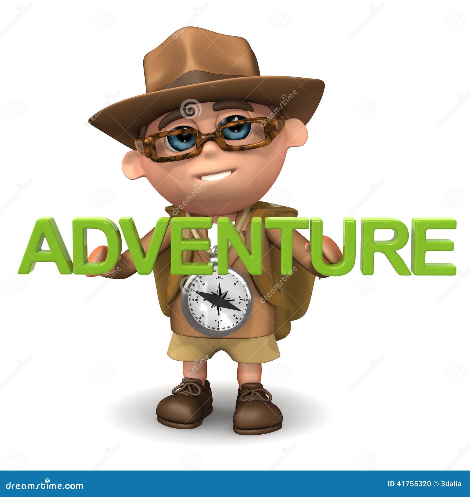 3d Explorer adventure stock illustration. Illustration of character ...