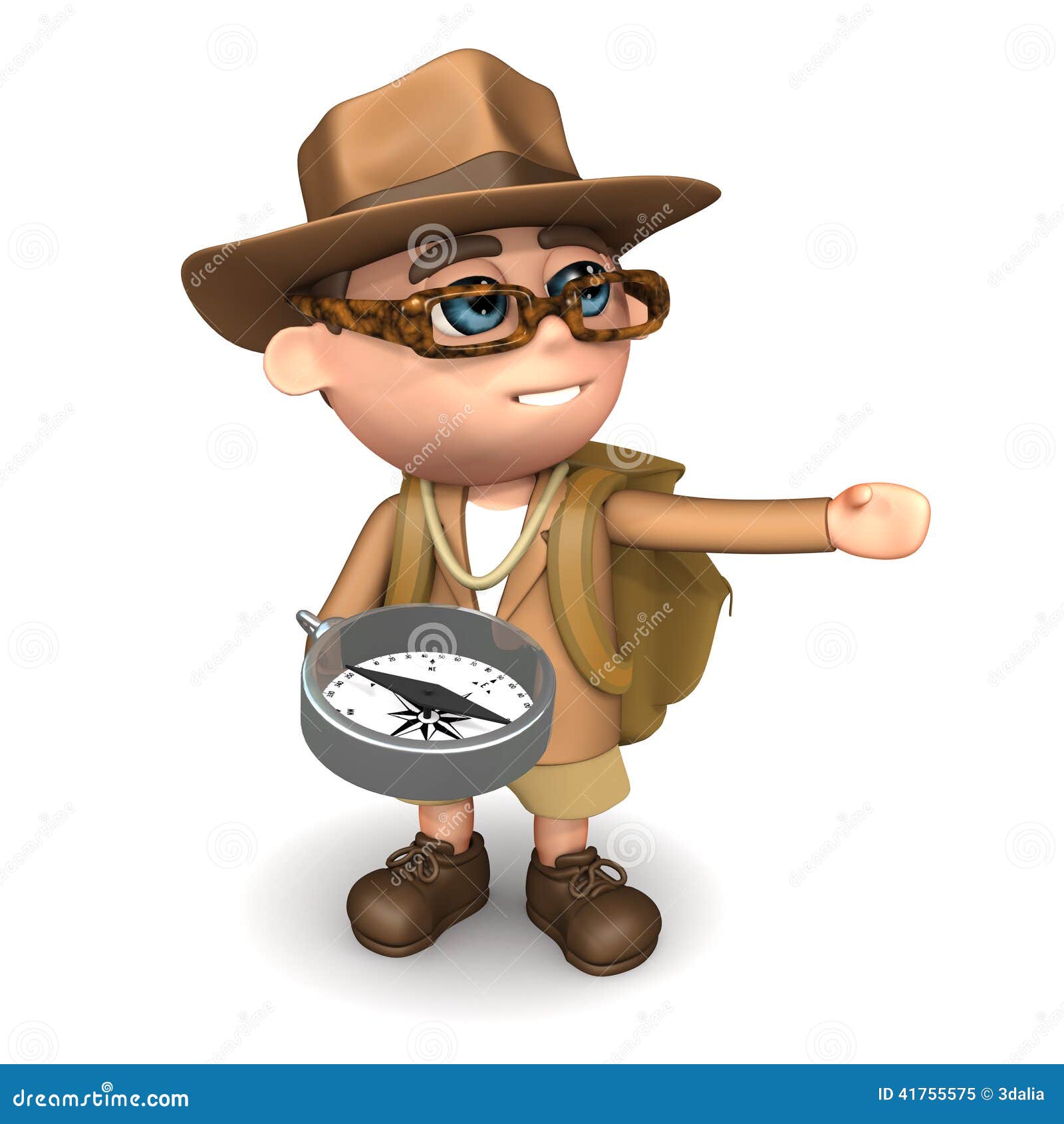 3d Explorer compass stock illustration. Illustration of traveller ...