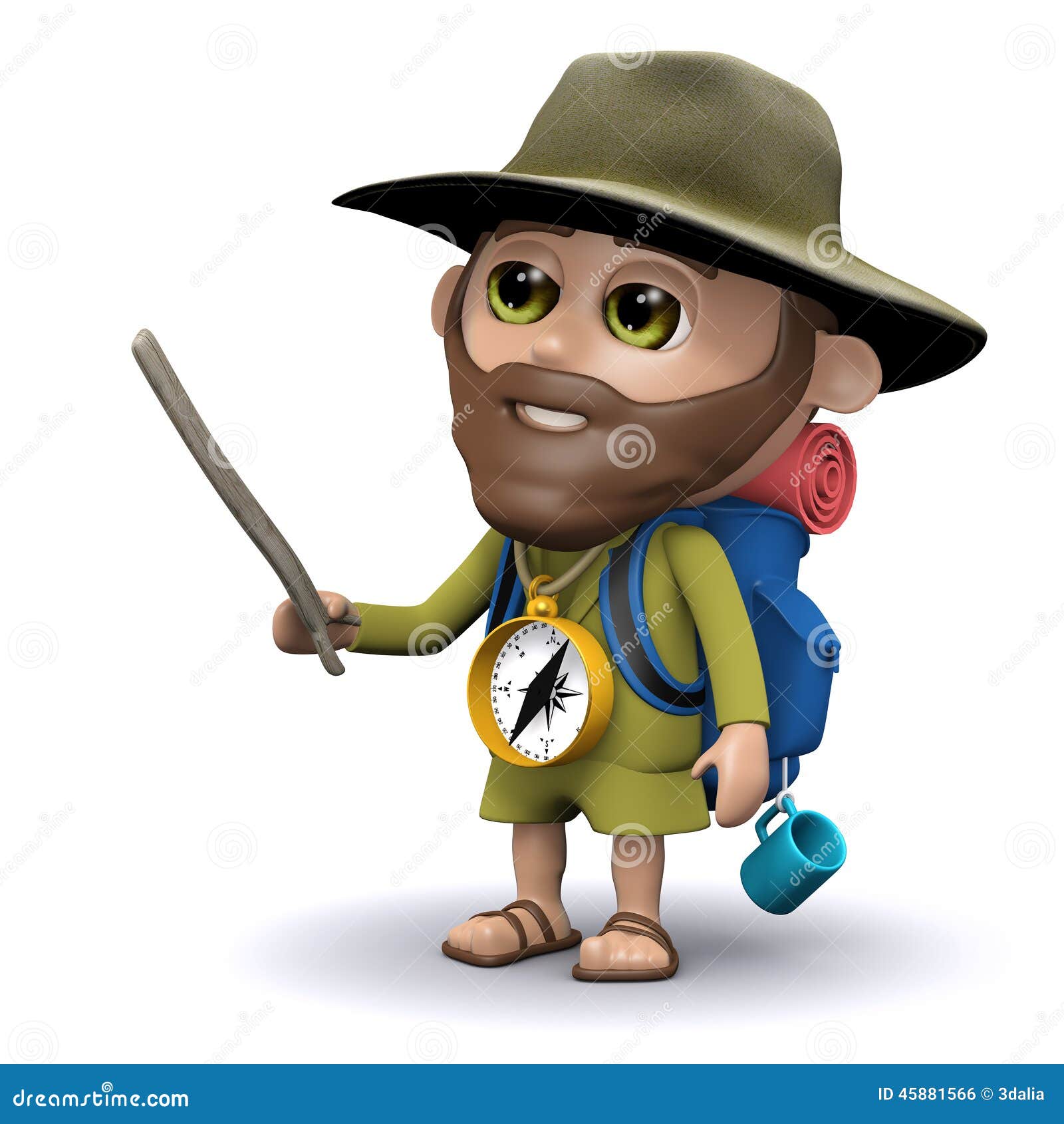 Man Points Up, Stick Figure Illustration Man, Finger Directs, Isolated ...