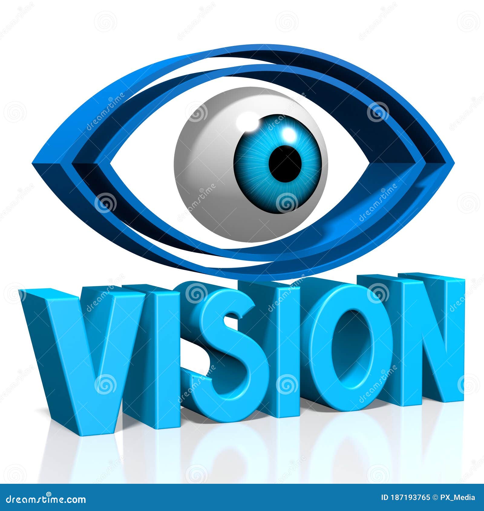 3D Eyeball - Vision Concept Stock Illustration - Illustration of render ...