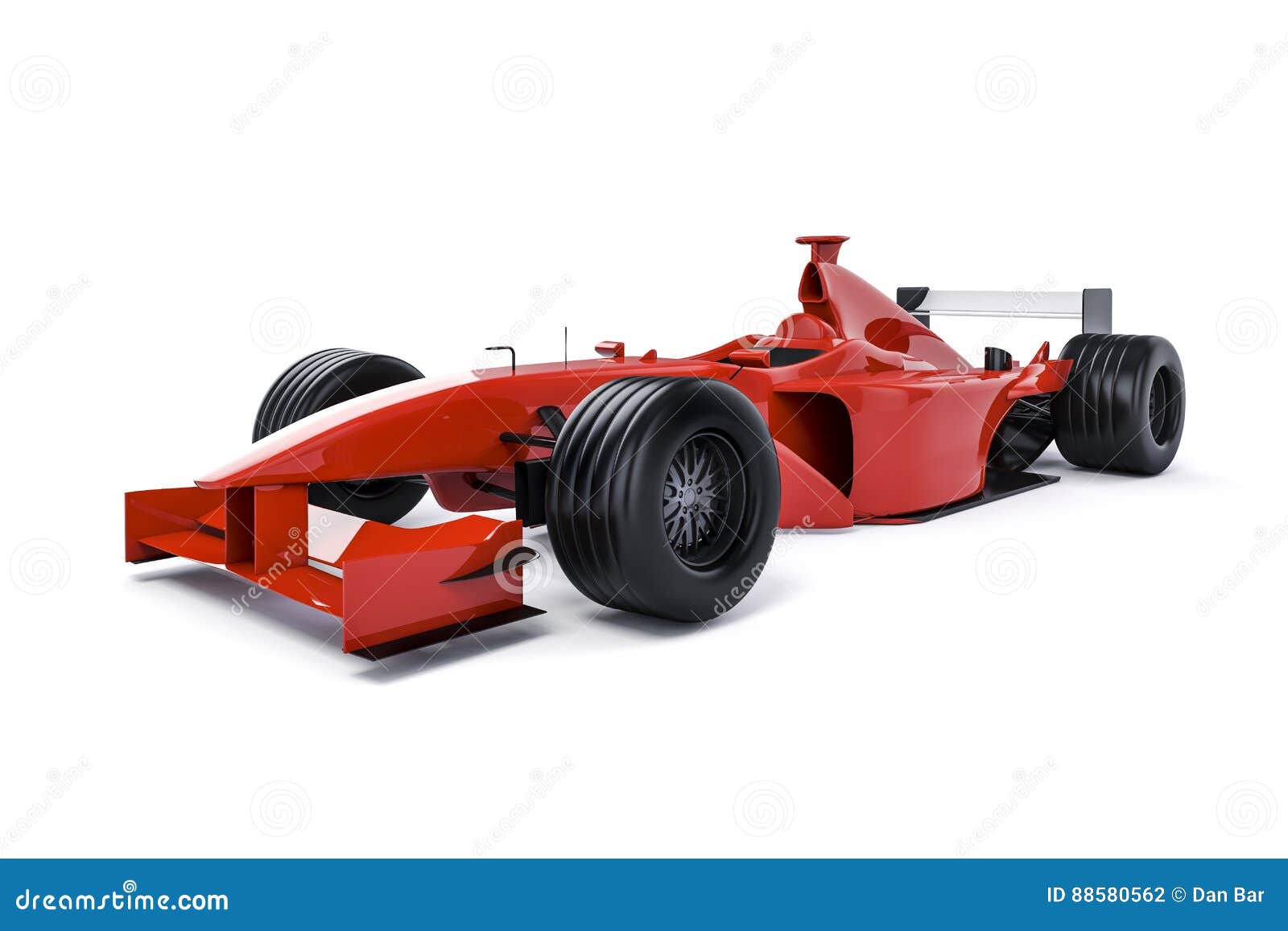 3d F1 Race Car on White Background Stock Illustration - Illustration of ...