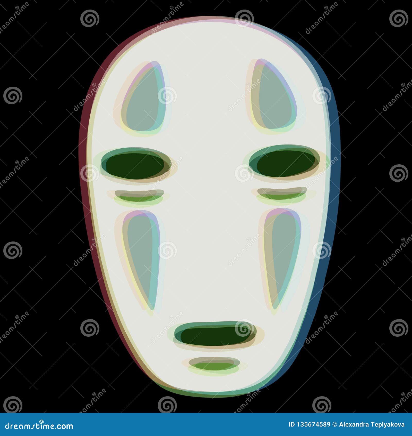 3d faceless spirited away stock illustration. Illustration of miyazaki ...