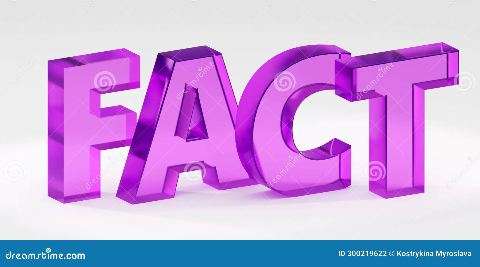 3d Fact Made of Glass on Grey Background, 3d Render, Sign Stock ...