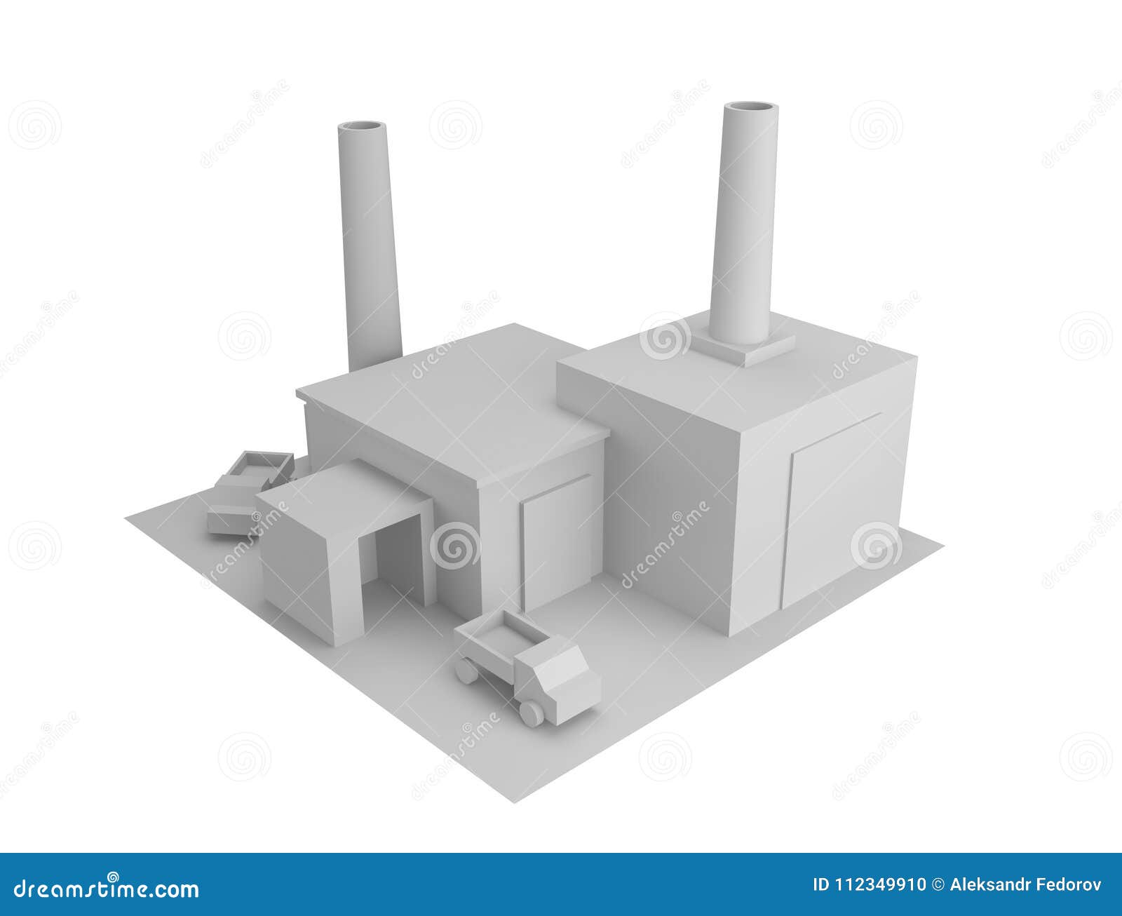 3d Factory Icon. Isometric Illustration Stock Illustration ...