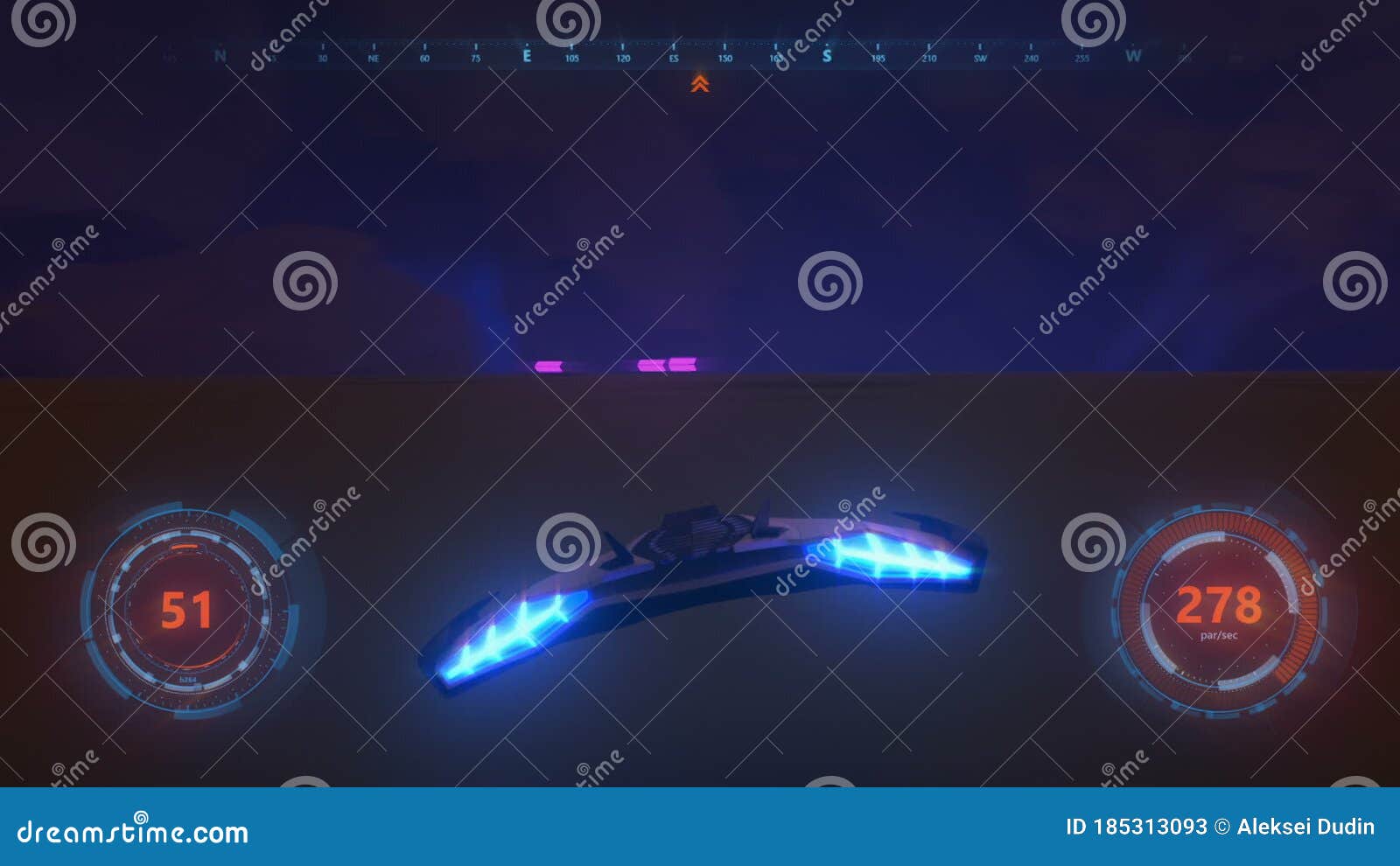 3d Fake Video Game. Sci-Fi Neon Racing Gameplay. Part2 Stock Video ...