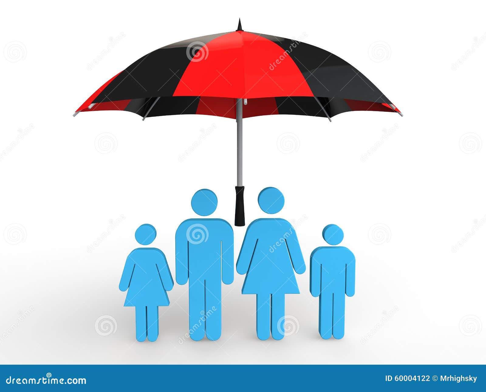 Big Family Under Tree. Everyone Looks At Phone Vector Illustration ...