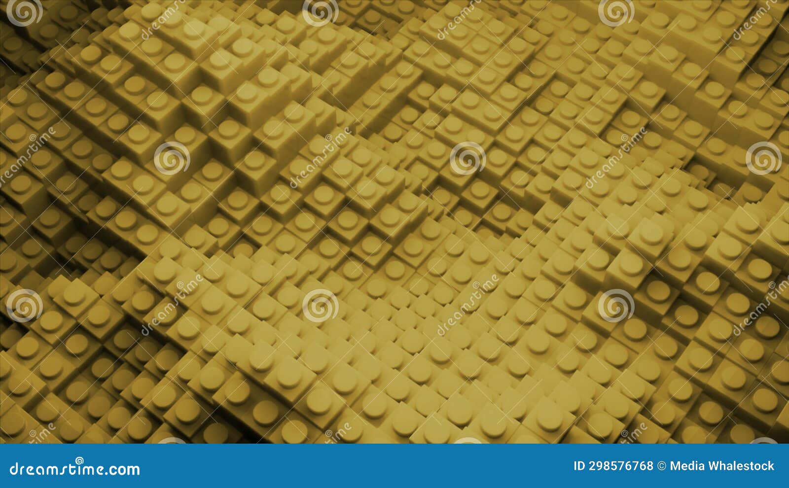 3D Field with Waves of Square Columns. Design. Cyber Wars with Square ...