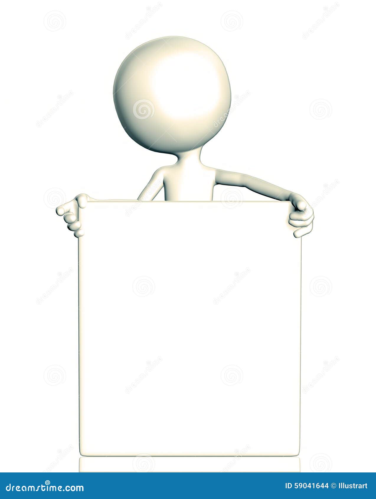 Figure Holding Blank Notice Stock Image | CartoonDealer.com #9068623