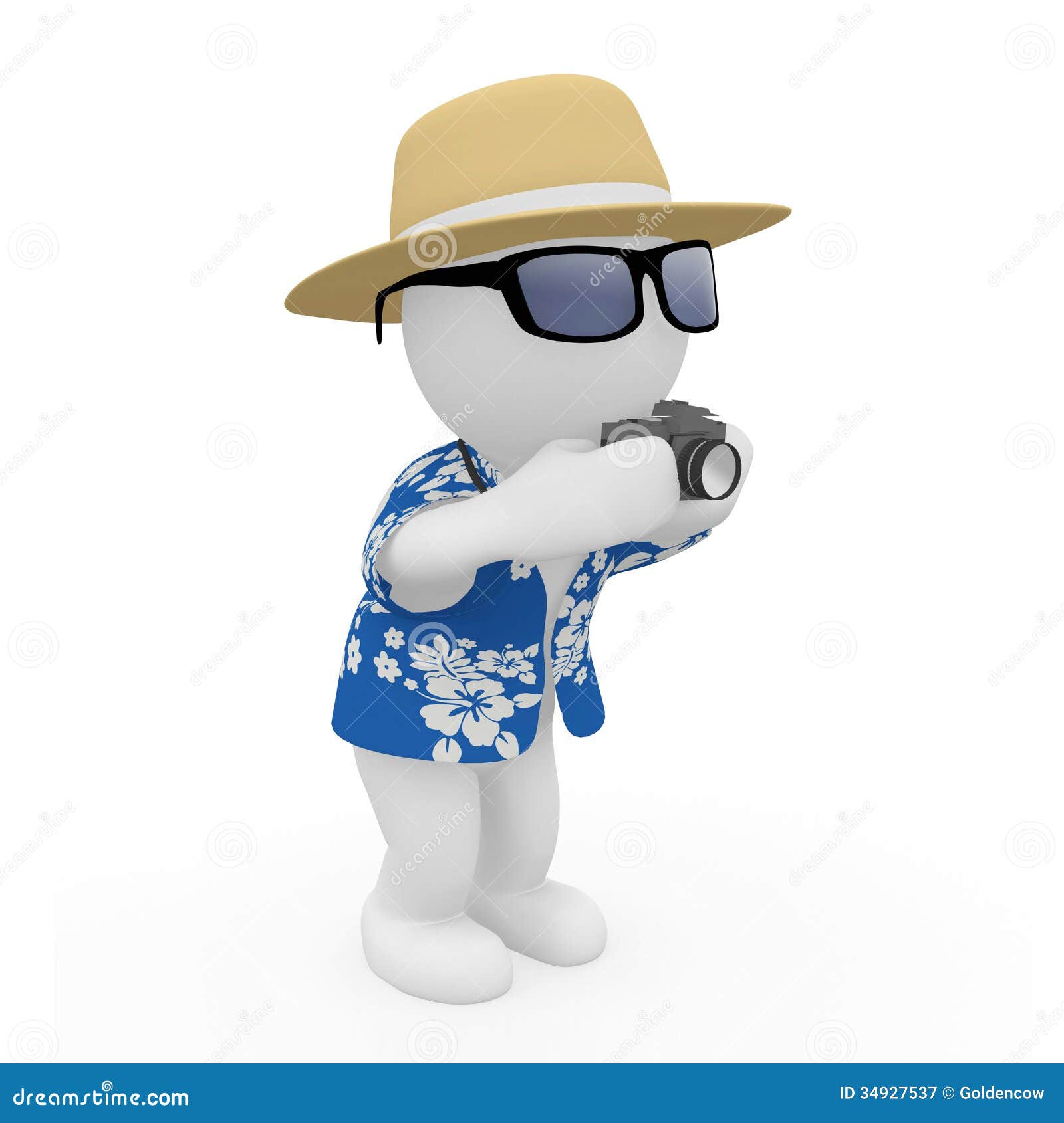 3D figure on holiday stock illustration. Illustration of character ...