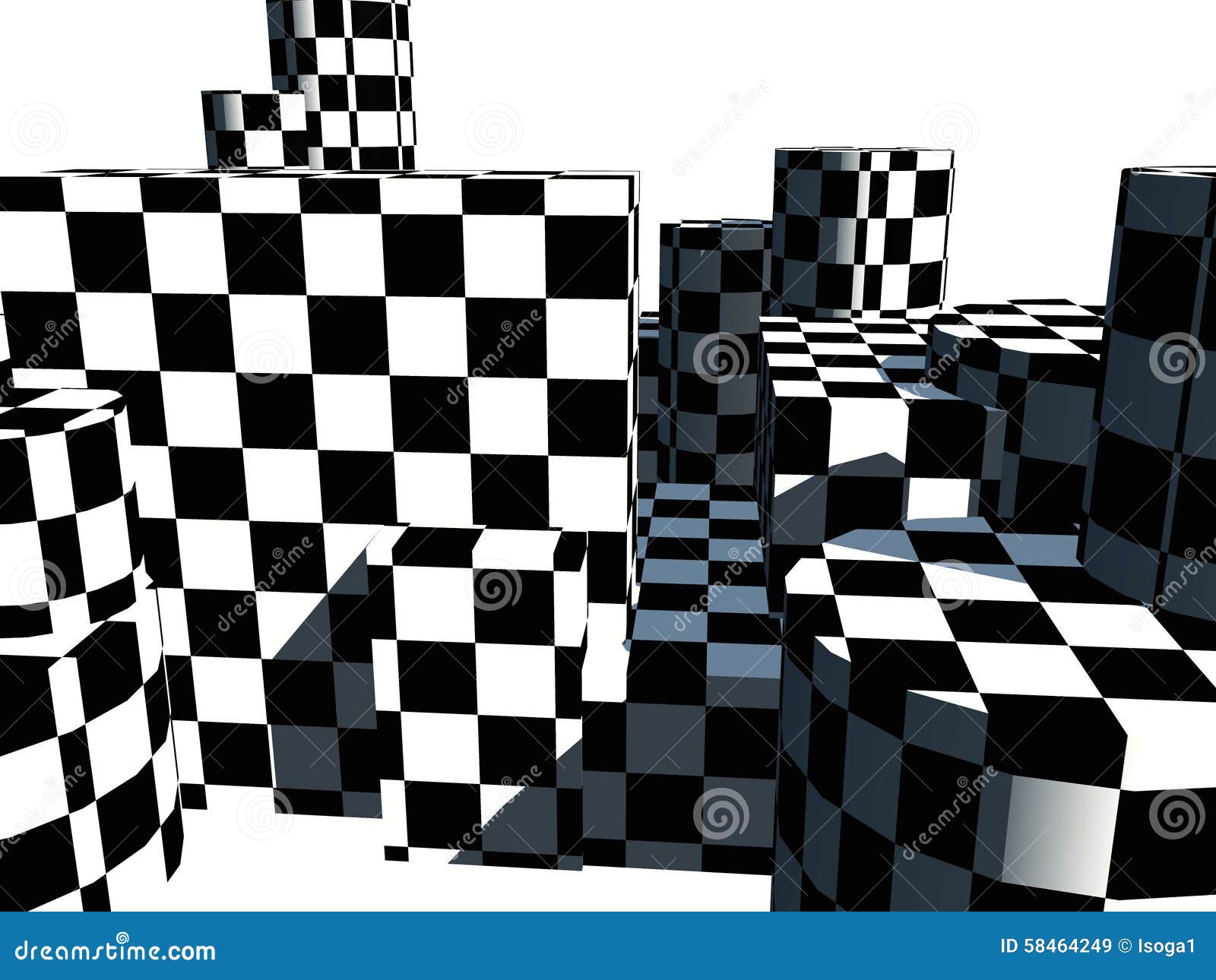 3D figures stock illustration. Illustration of abstract - 58464249